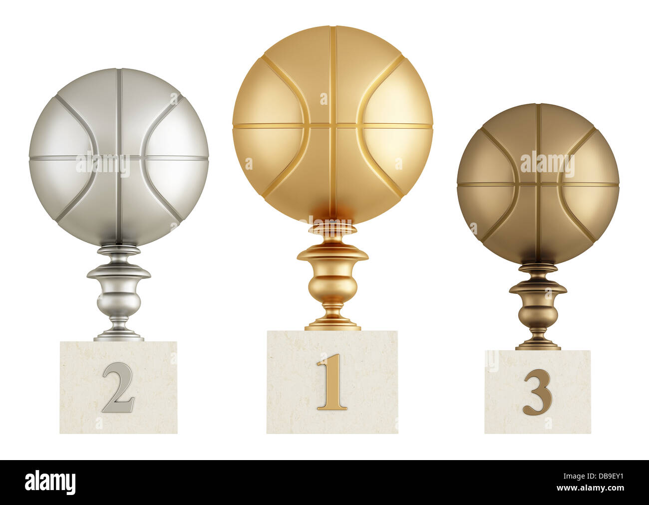 basket podium isolated on white - rendering Stock Photo - Alamy