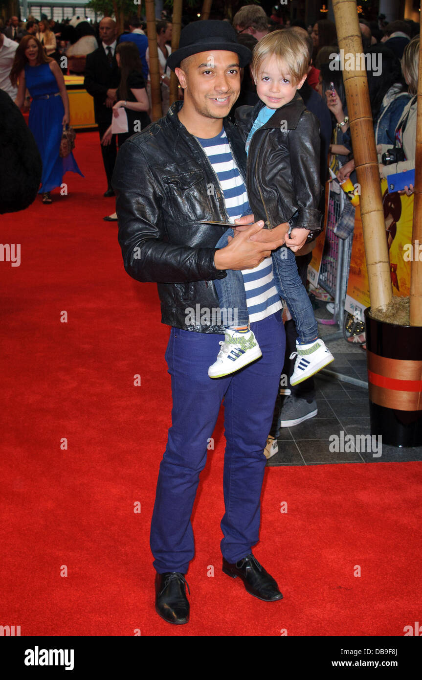 Jade Jones and son Beau Kung Fu Panda 2 premiere at Westfield ...