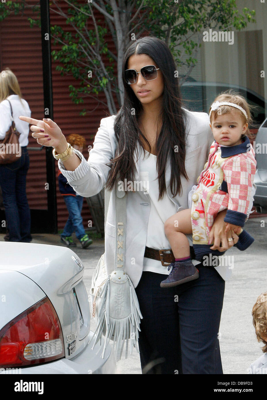 Camila Alves with daughter Vida out and about on a sunday afternoon ...