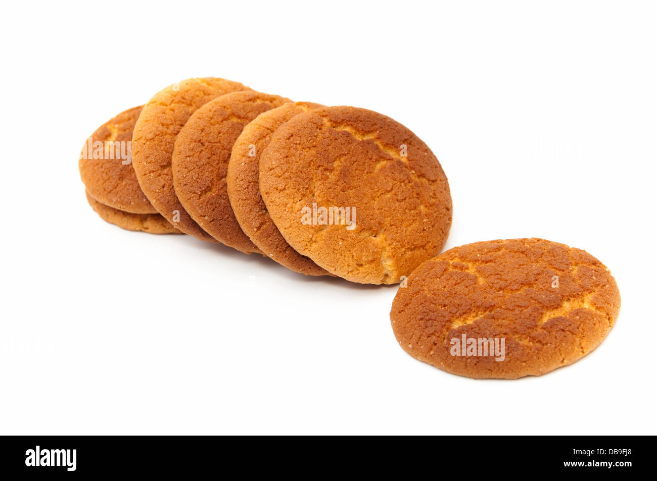 round cookies on a white background Stock Photo - Alamy