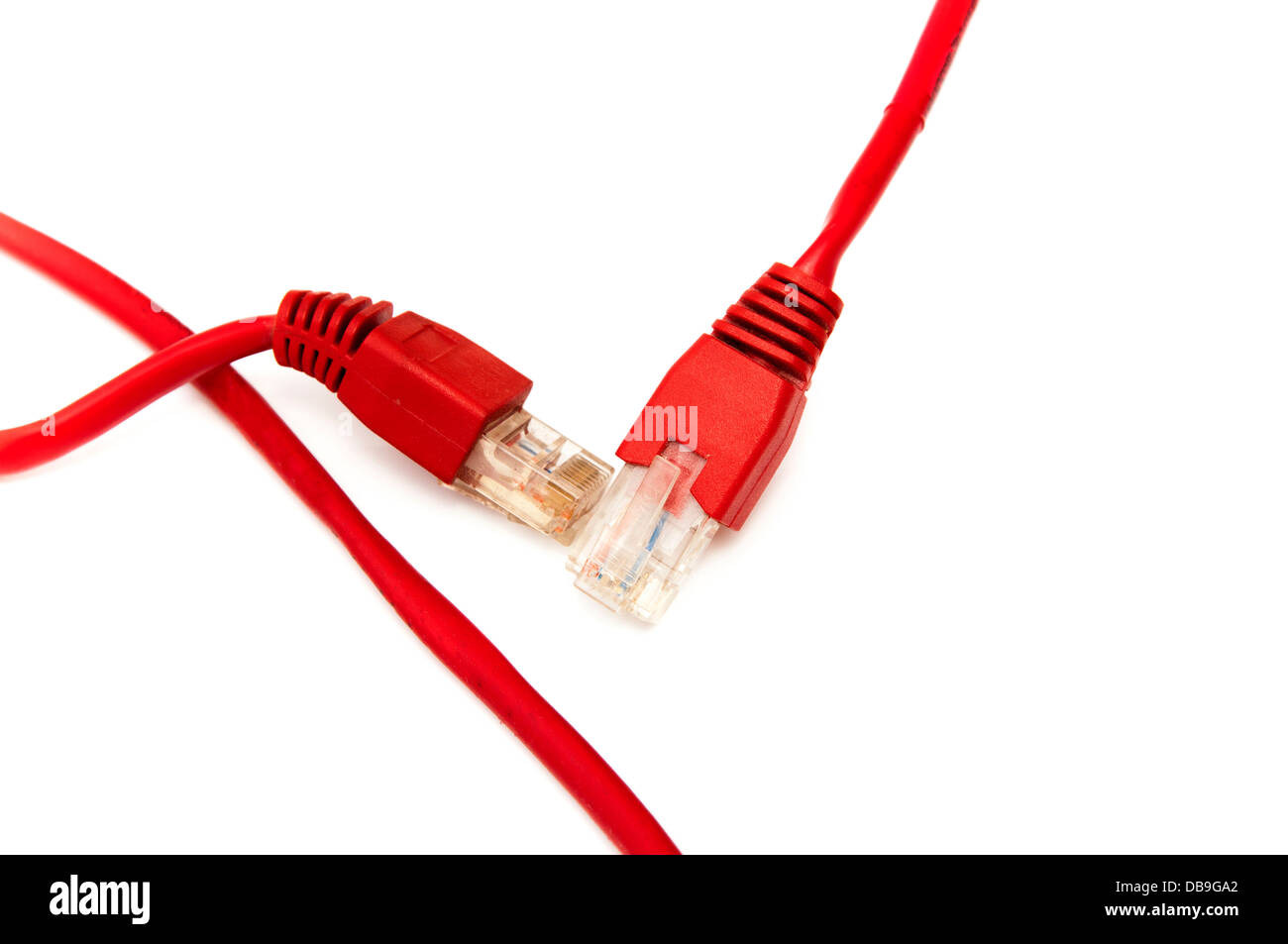 telephone cable on a white background Stock Photo - Alamy