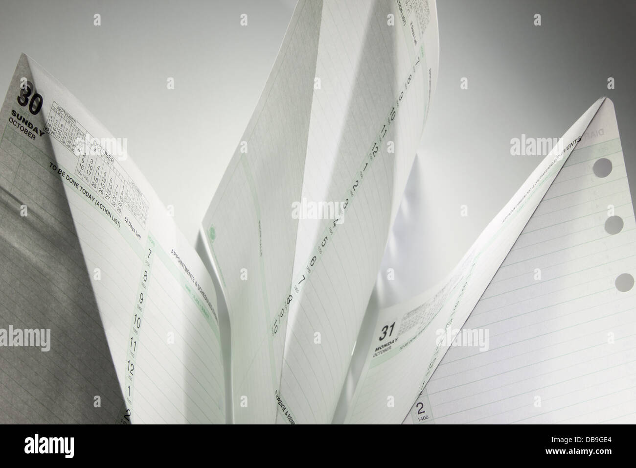 Pages of Diary Stock Photo - Alamy