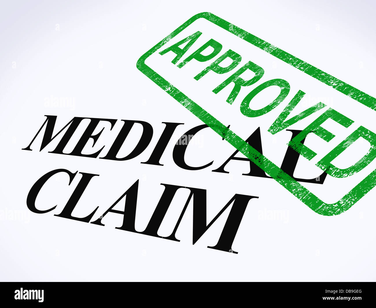 Medical Claim Approved Stamp Shows Successful Medical Reimbursem Stock ...