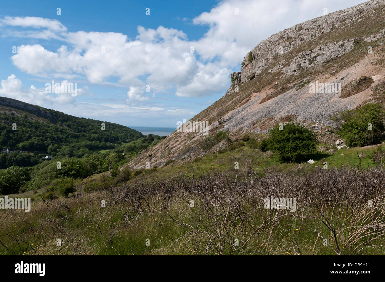 Rhyd y foel in North Wales view of Pen y Corddyn Mawr hill, site of a ...