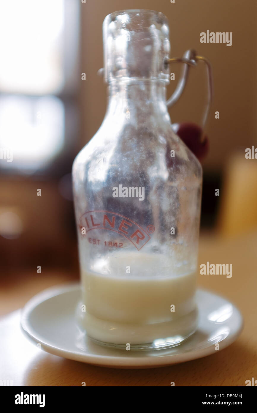 A Small Milk Bottle Stock Photo - Alamy