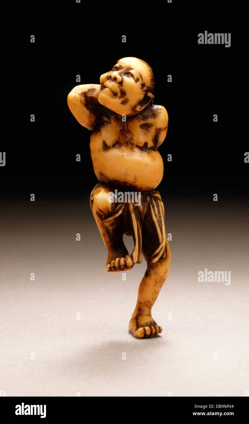 This artwork, titled 'Peasant Trying to Lift Himself,' from the Los ...