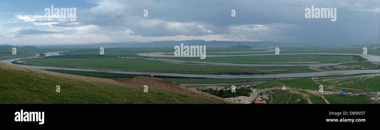 The first bend of the Yellow River ,Sichuan,China Stock Photo - Alamy