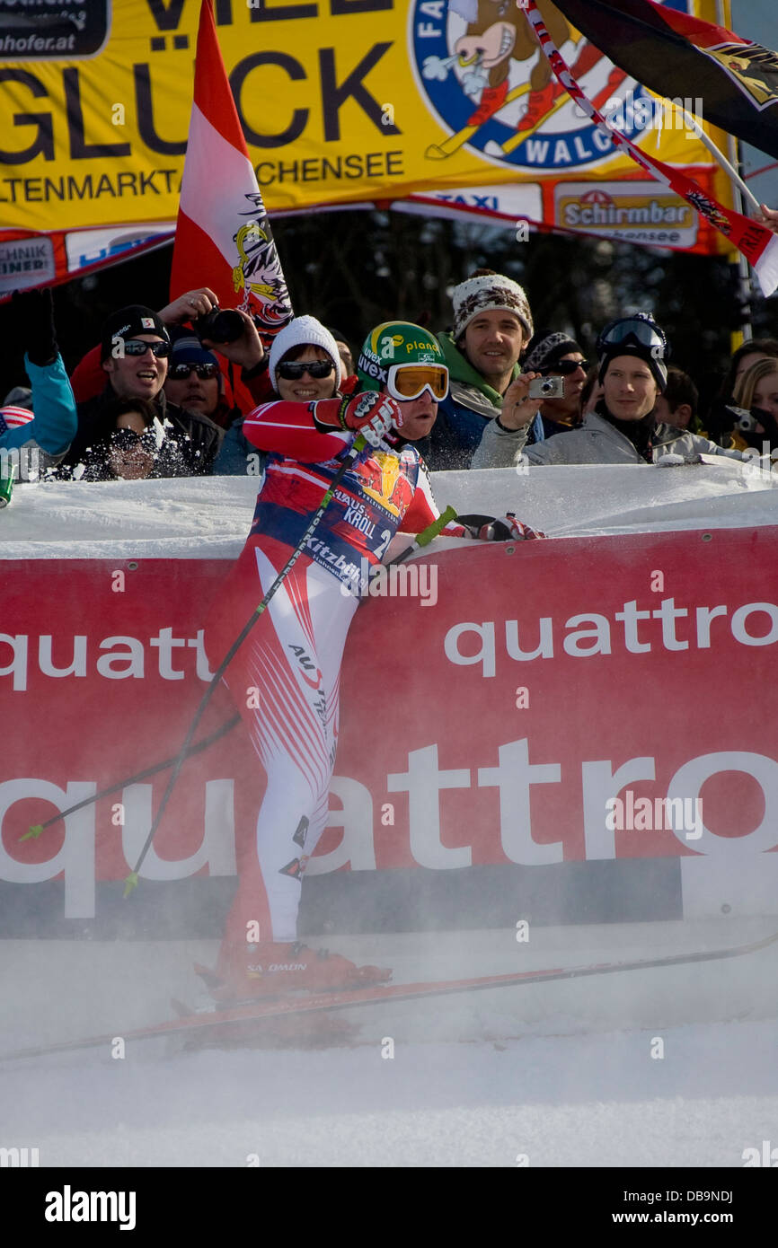 Kitzbuhel Tirol Austria the 2009 FIS Alpine Skiing World Cup Downhill ...