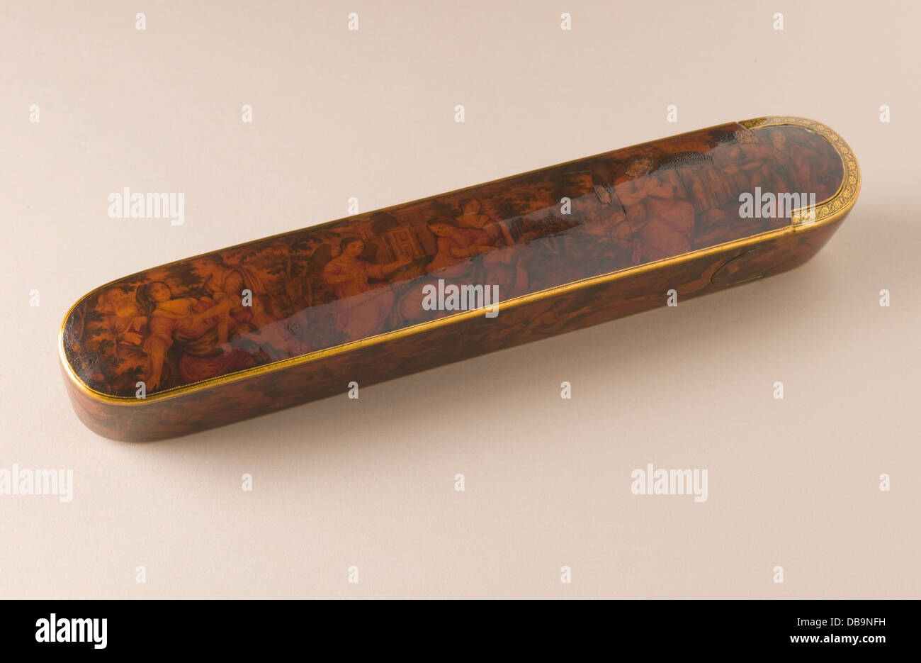This pen box, a fine example of craftsmanship, features intricate ...