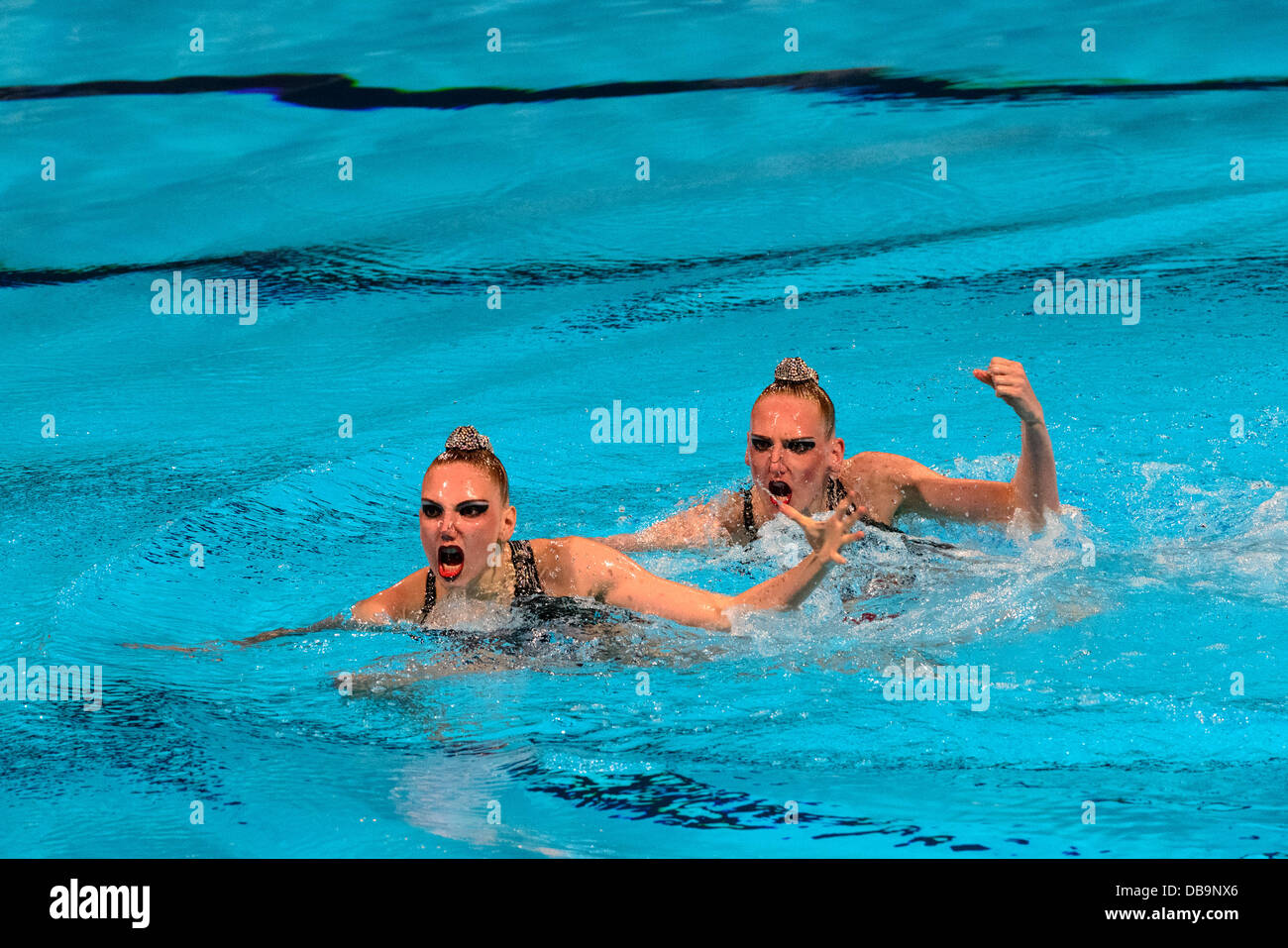 Barcelona, Spain. 25th July 2013: Russia's Svetlana Kolesnichenko and ...