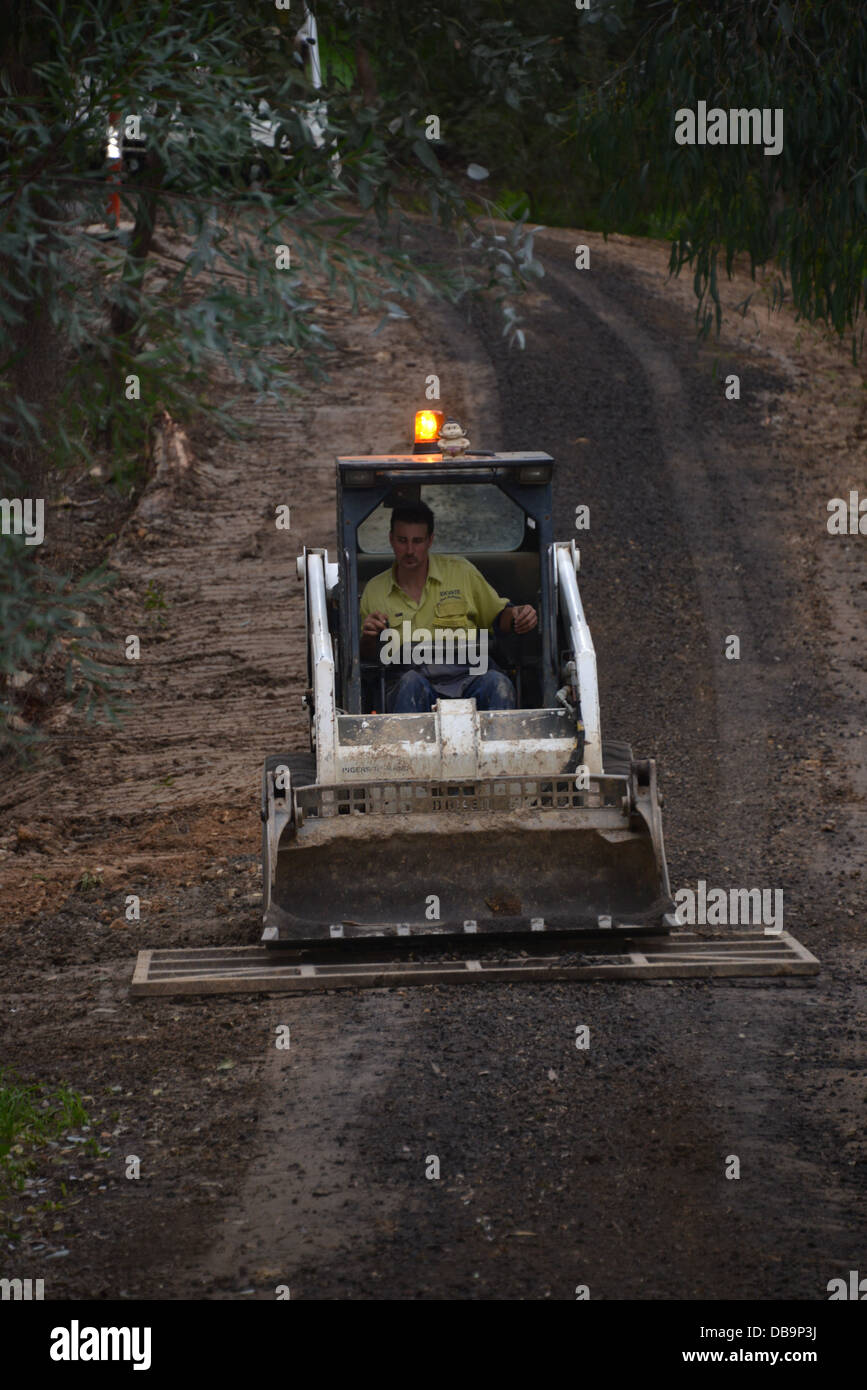 bobcat views of constructing and digging a driveway earth works on ...