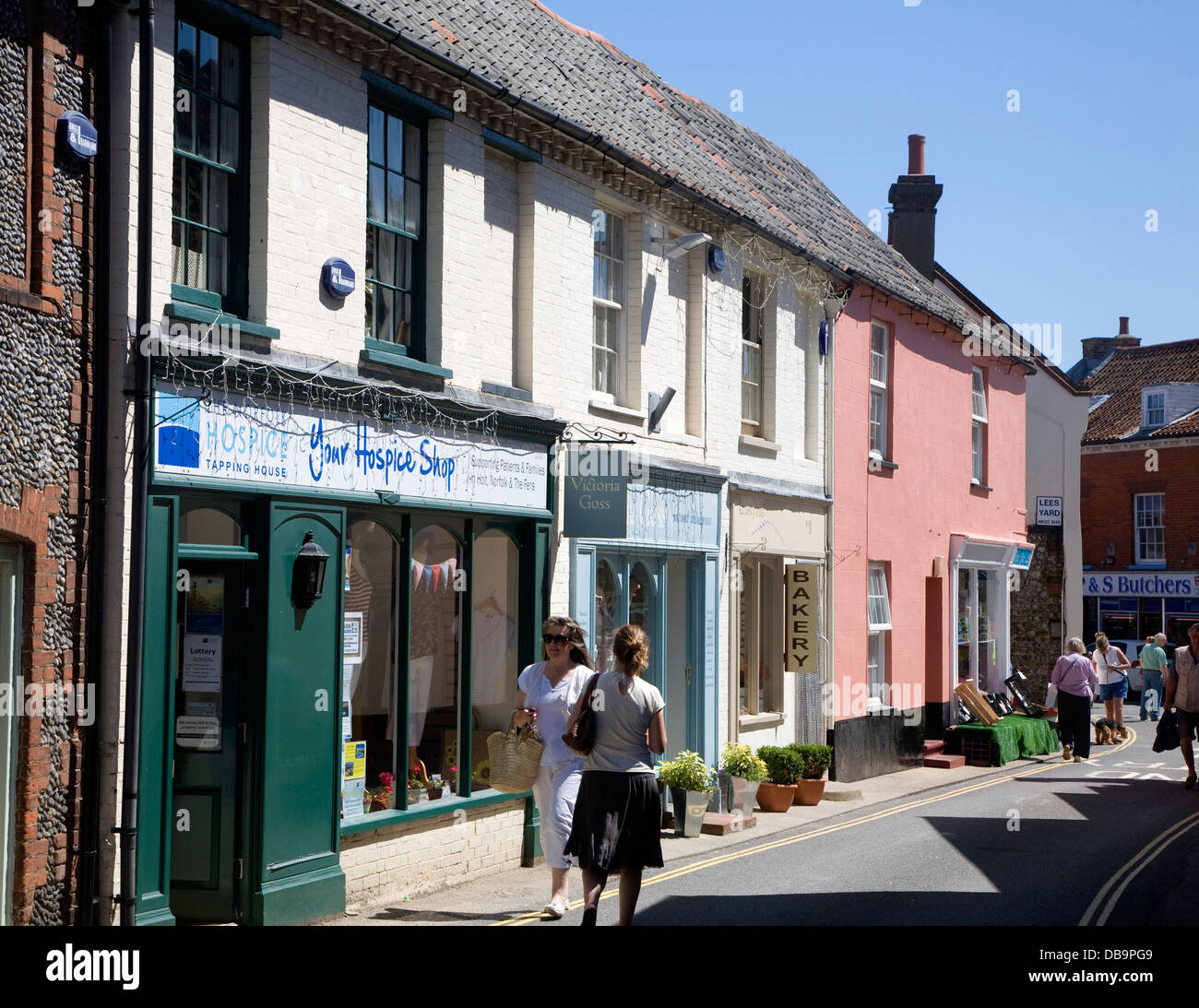 Historic buildings and shops Holt Norfolk England Stock Photo - Alamy