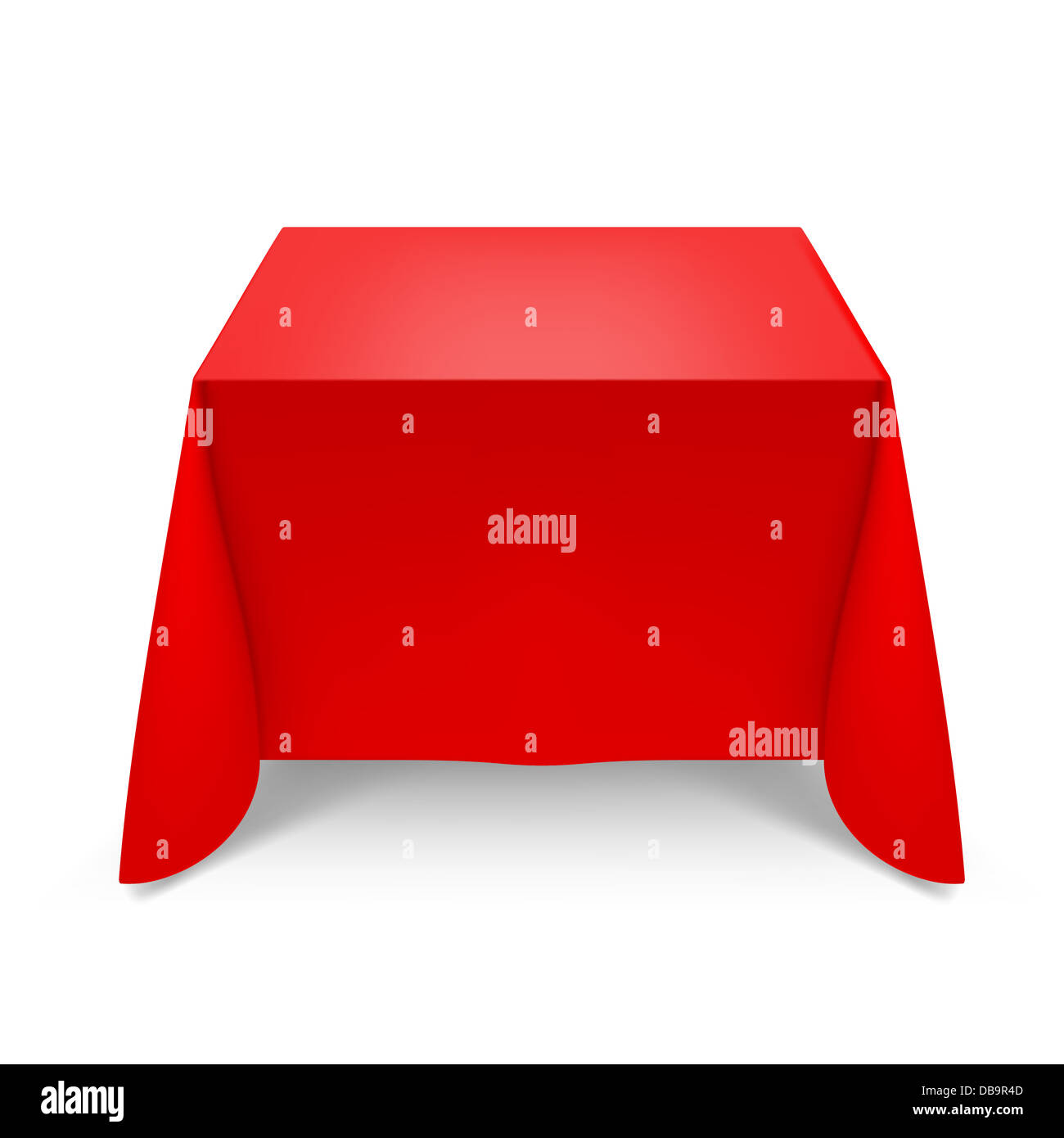 Red tablecloth. Illustration on white background for design Stock Photo ...