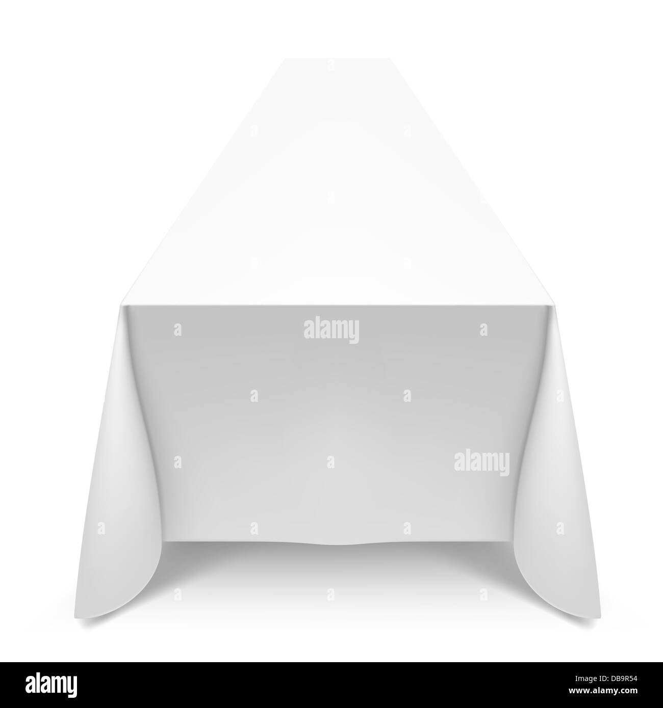 White tablecloth. Illustration on white background for design Stock ...