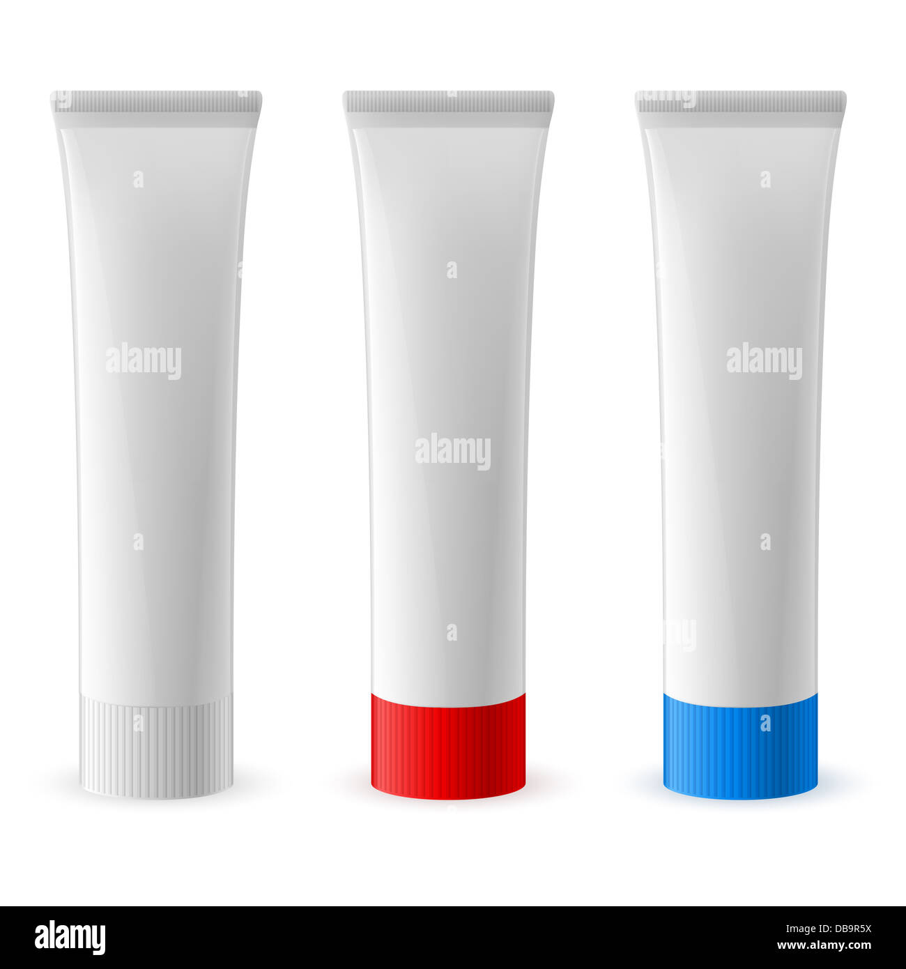 Three Toothpaste tube. Illustration on white background Stock Photo - Alamy