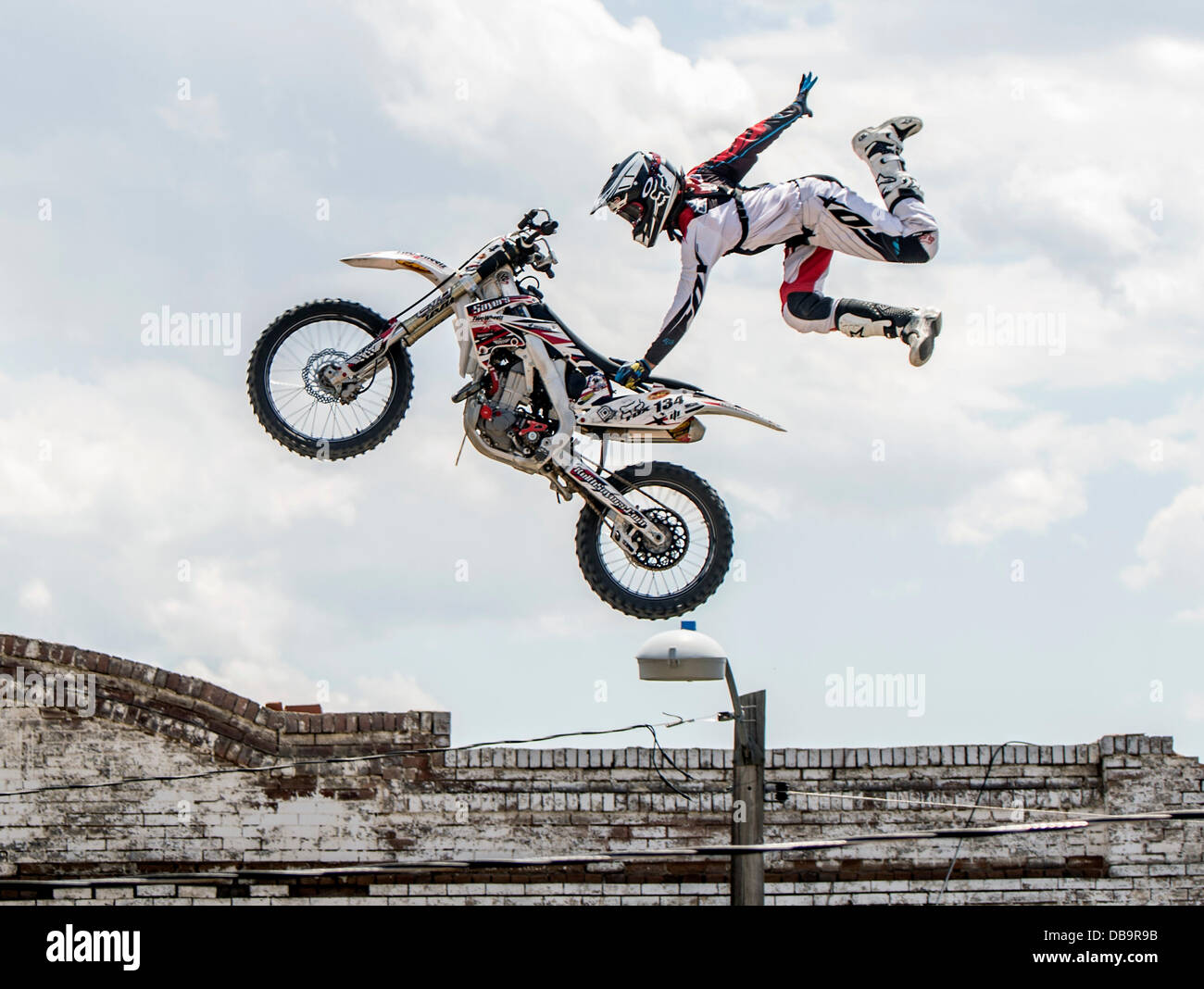 Butte, Montana, USA. 25th July, 2013. Freestyle motocross riders ...