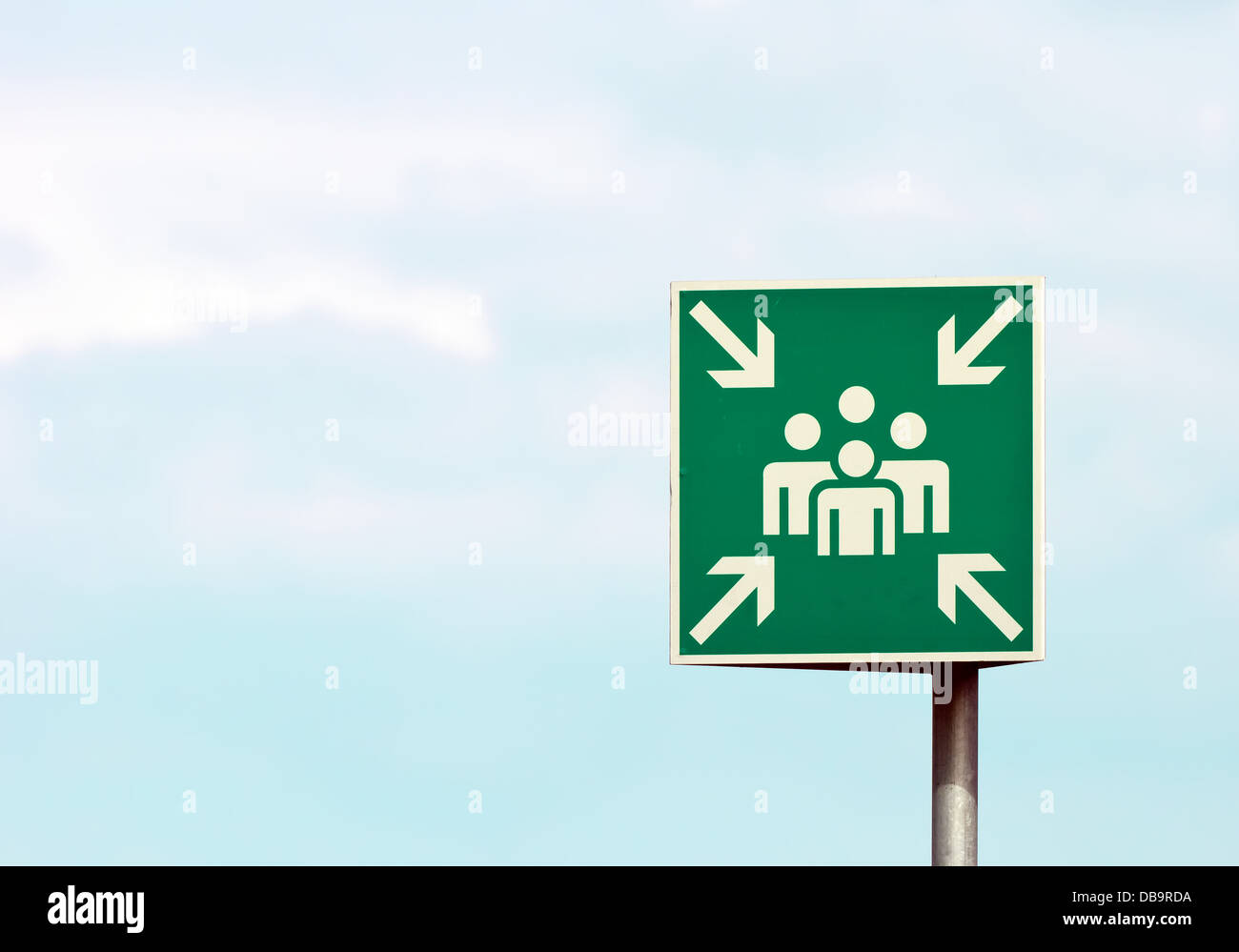 Meeting point road sign hi-res stock photography and images - Alamy