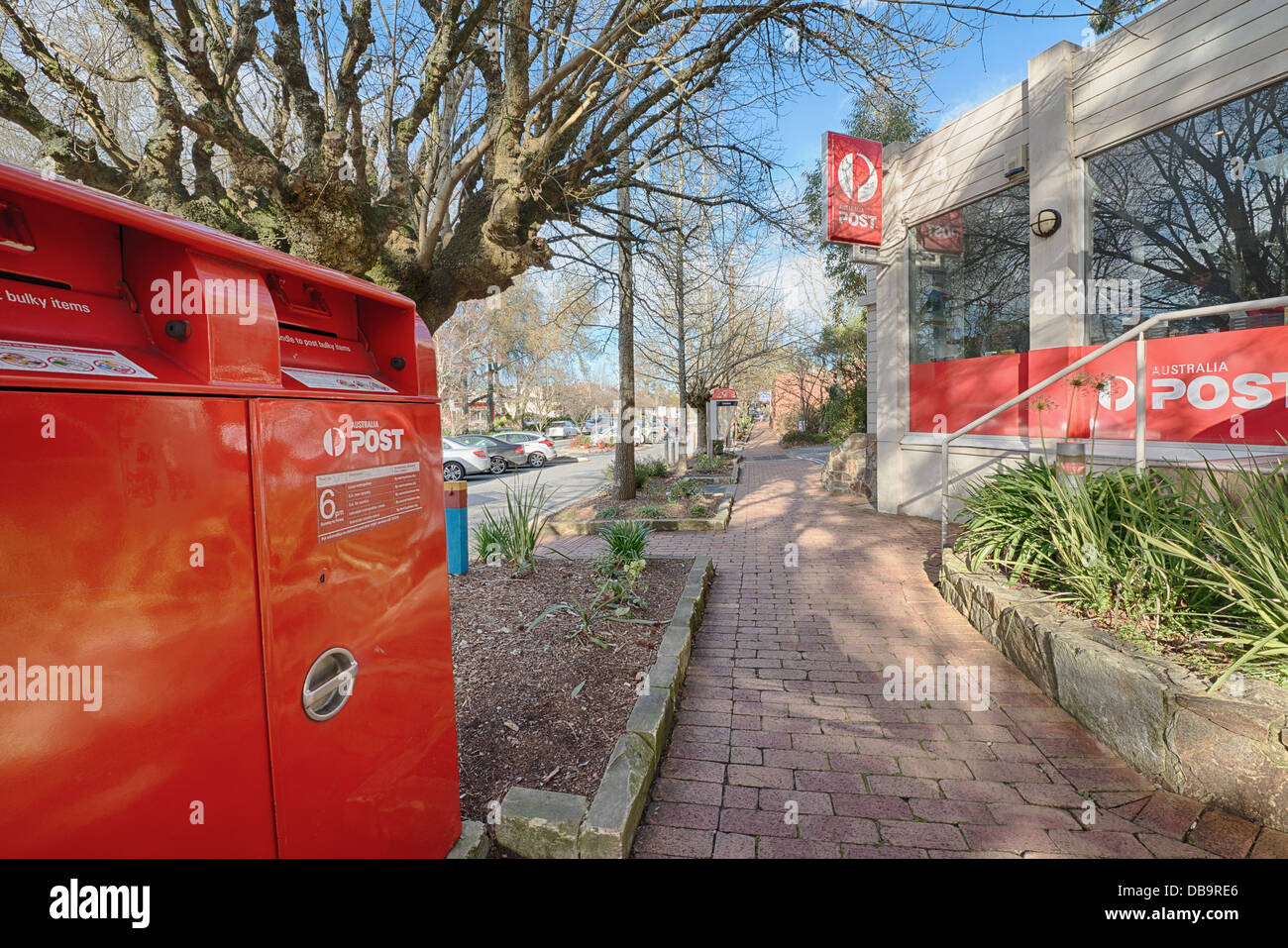 An Australia post box in The main street of Stirling South Australia ...