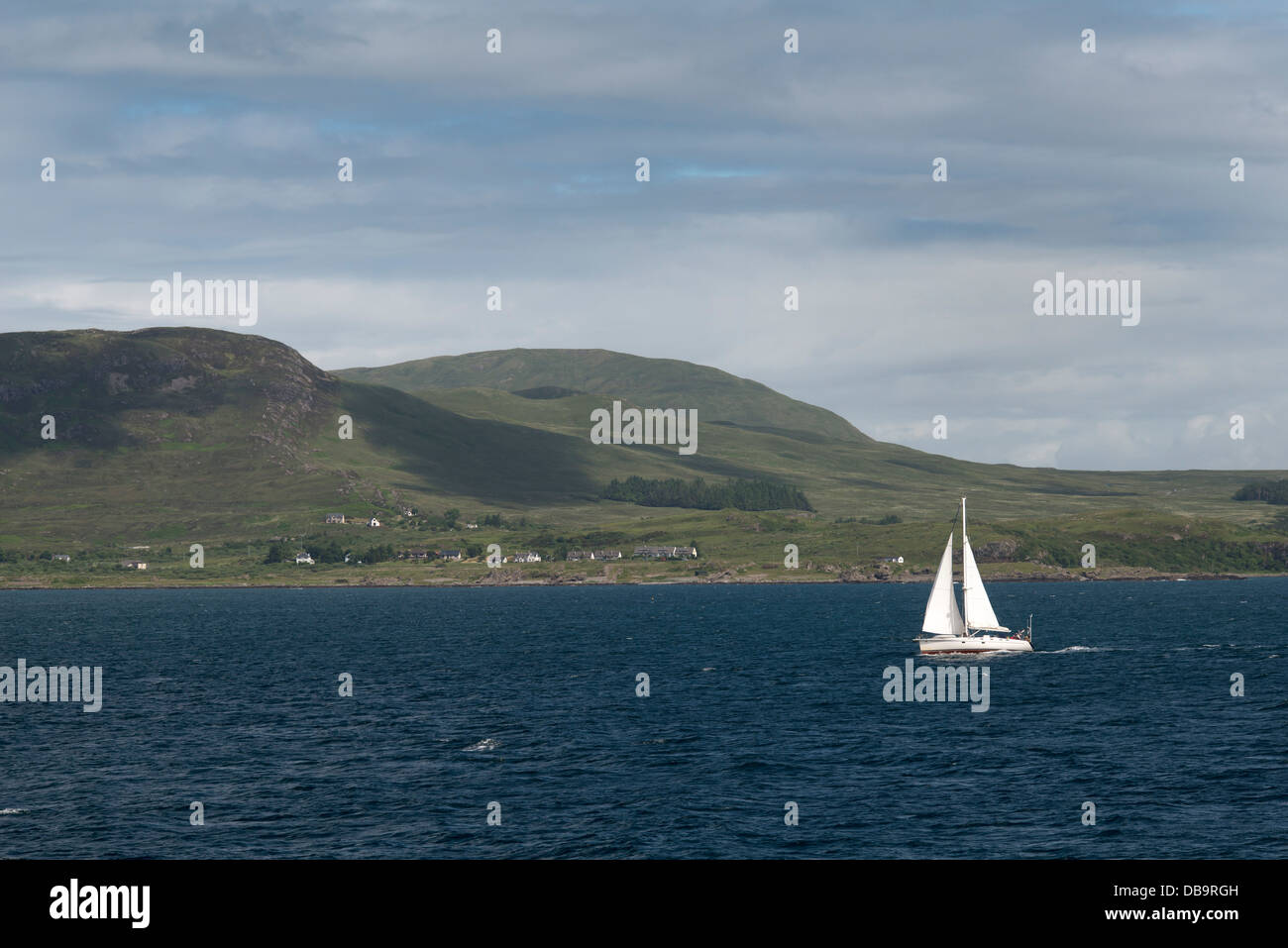 The view from MV Clansman as it sails from Oban to Castlebay on Barra ...