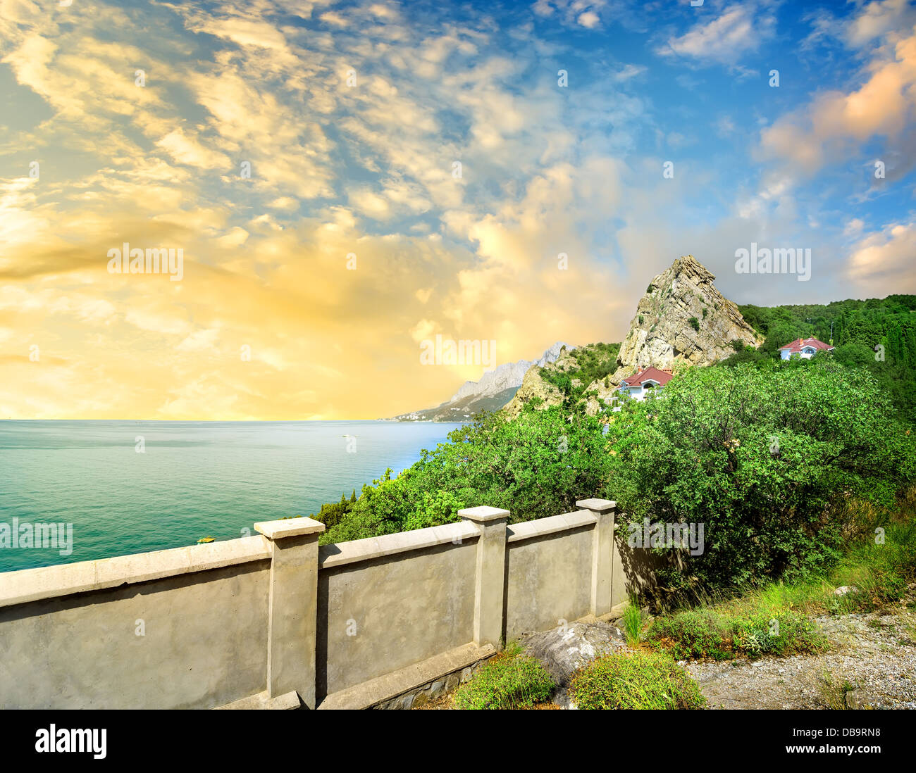 Landscape nature and an observation deck Stock Photo - Alamy