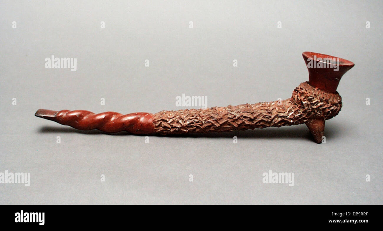 This pipe, part of the LACMA collection, is crafted from fine materials ...