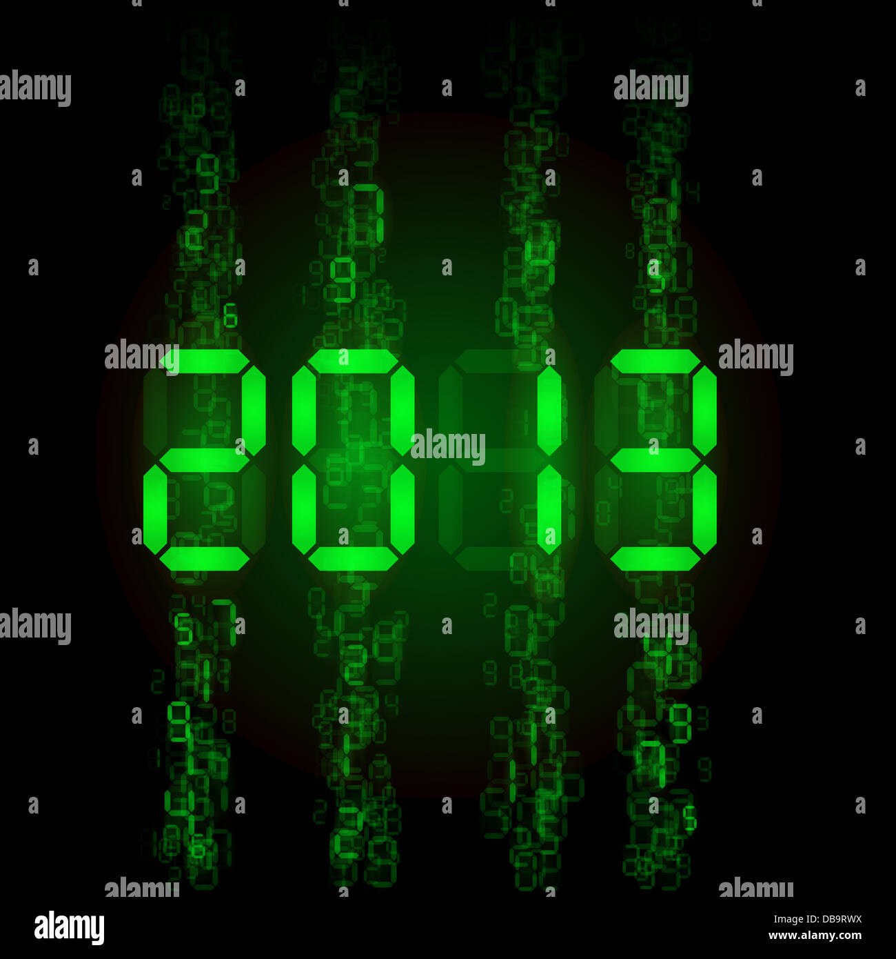 Set of digital numbers - twenty thirteen. Illustration for design Stock ...