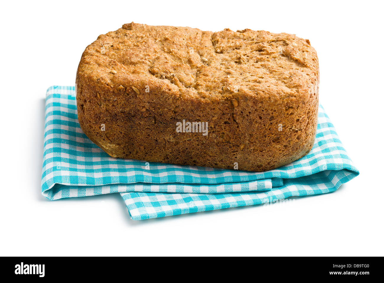 homemade whole wheat bread on white background Stock Photo - Alamy