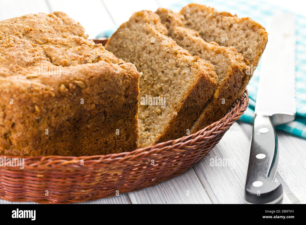 sliced homemade whole wheat bread Stock Photo - Alamy