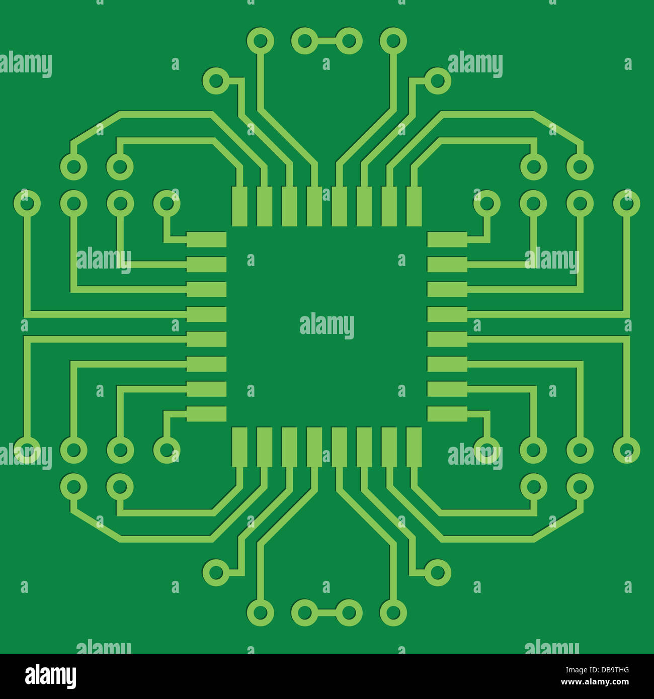 Green computer pcb abstract illustration hi-res stock photography and ...