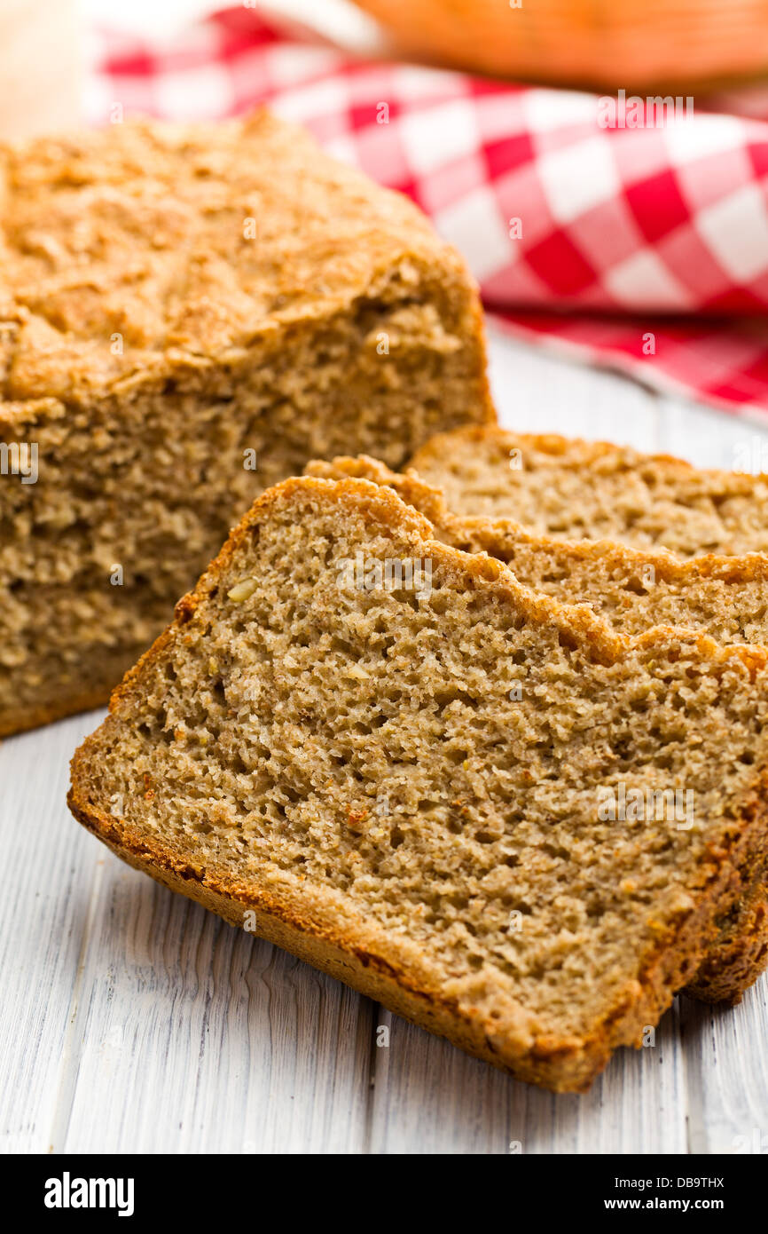 sliced homemade whole wheat bread Stock Photo - Alamy