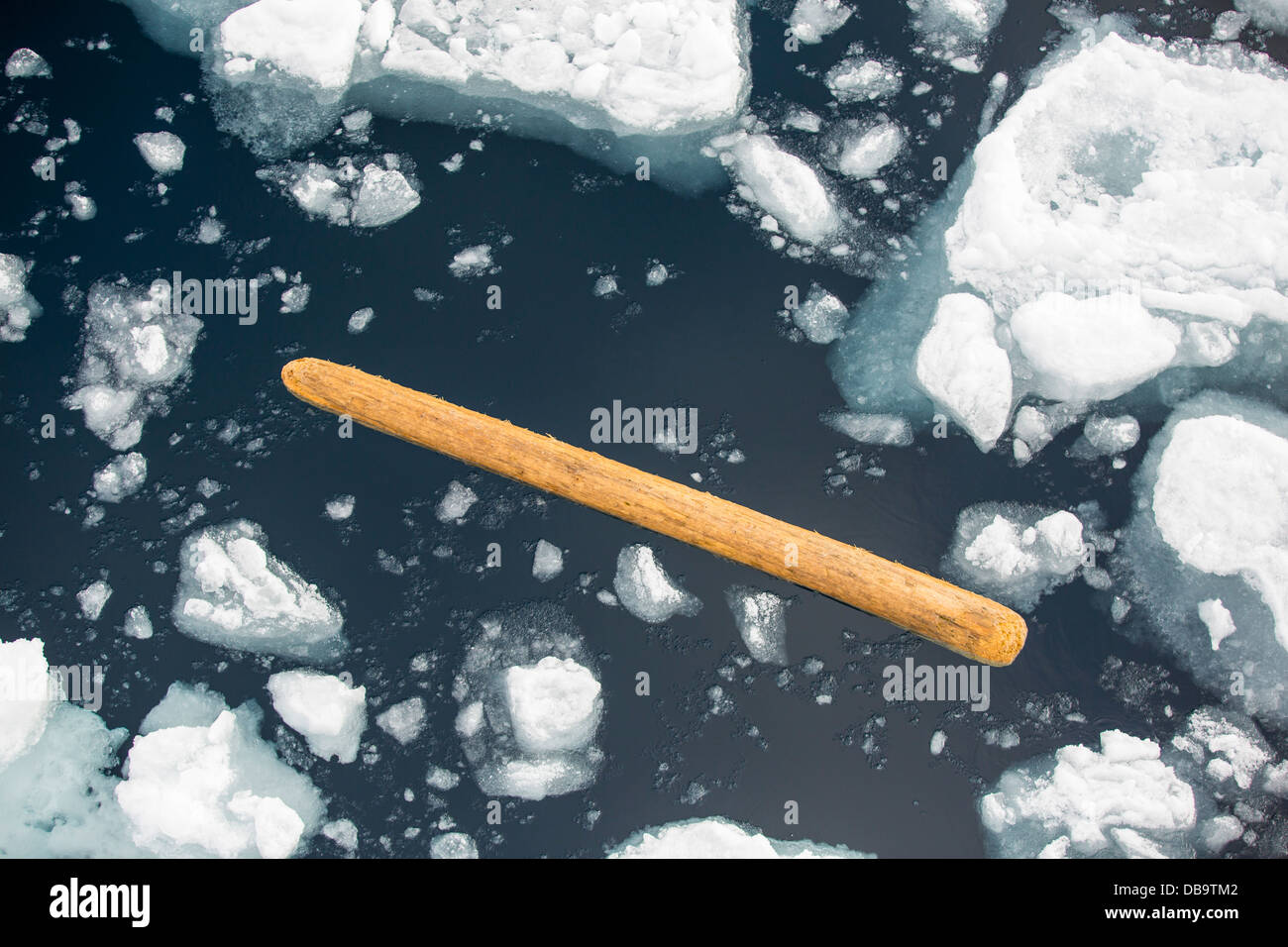 Rotten sea ice at over 80 degrees North off the north coast of Svalbard ...