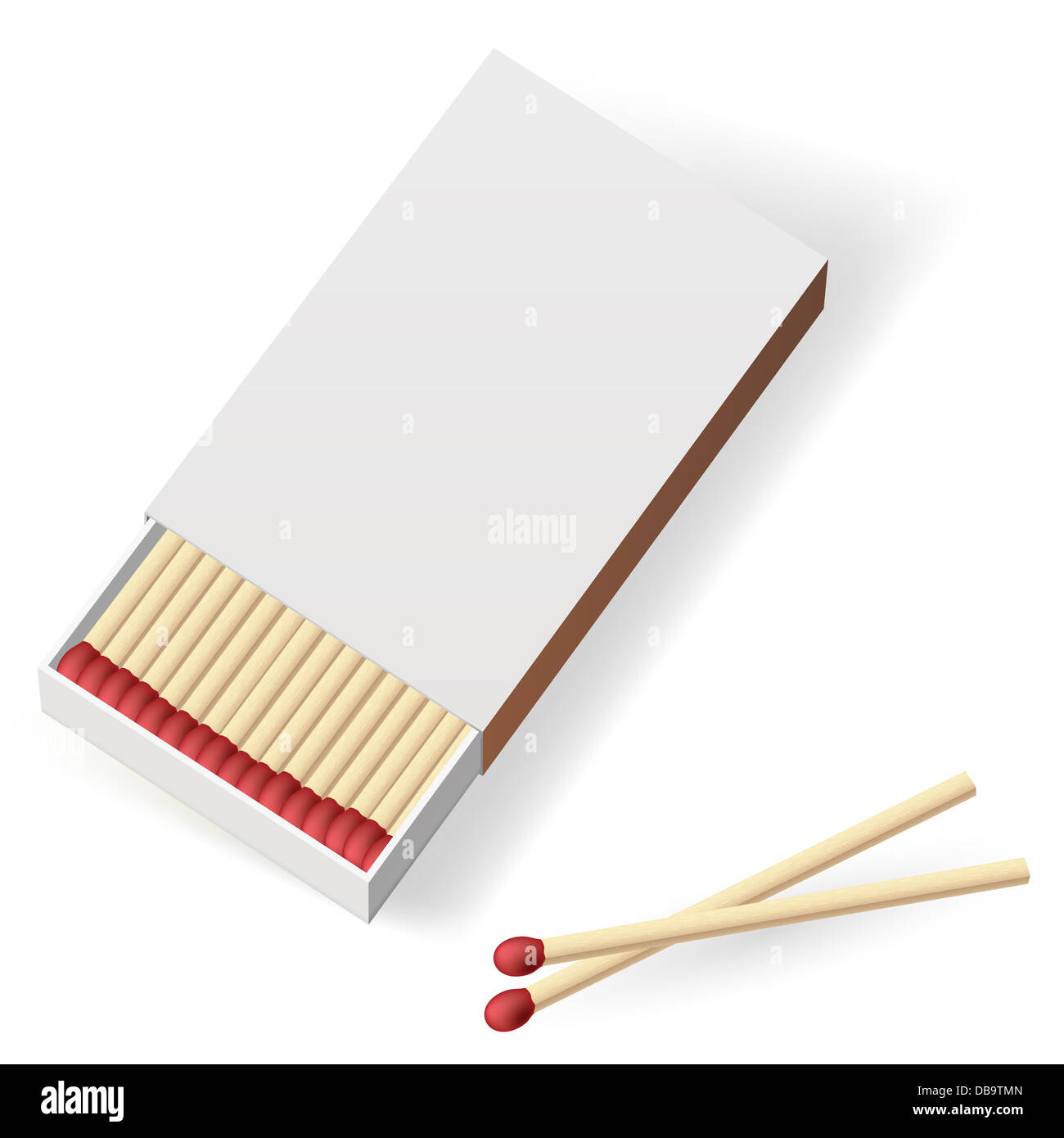 Realistic matchbox. Illustration on white background Stock Photo - Alamy