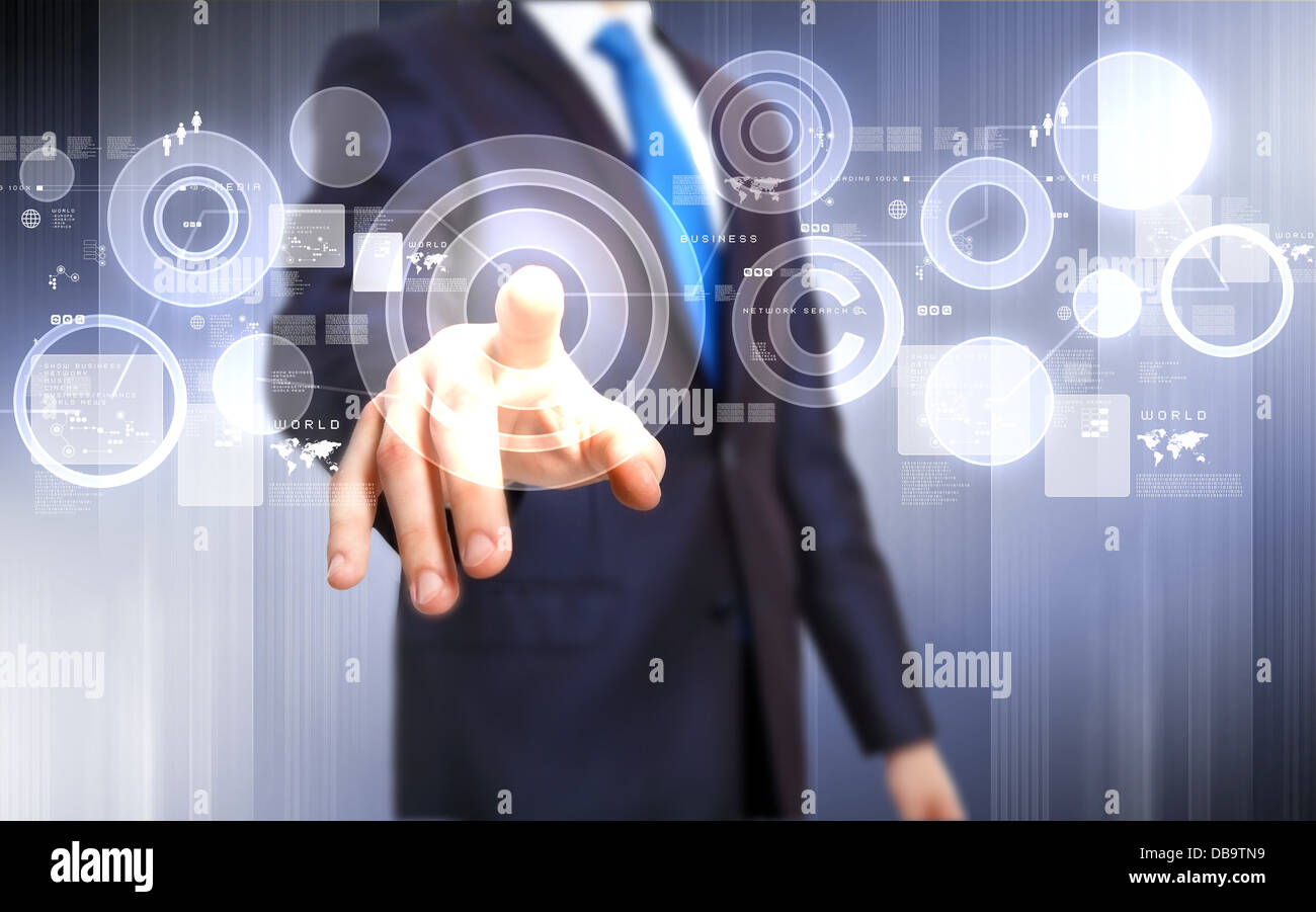 Virtual technology in business Stock Photo - Alamy
