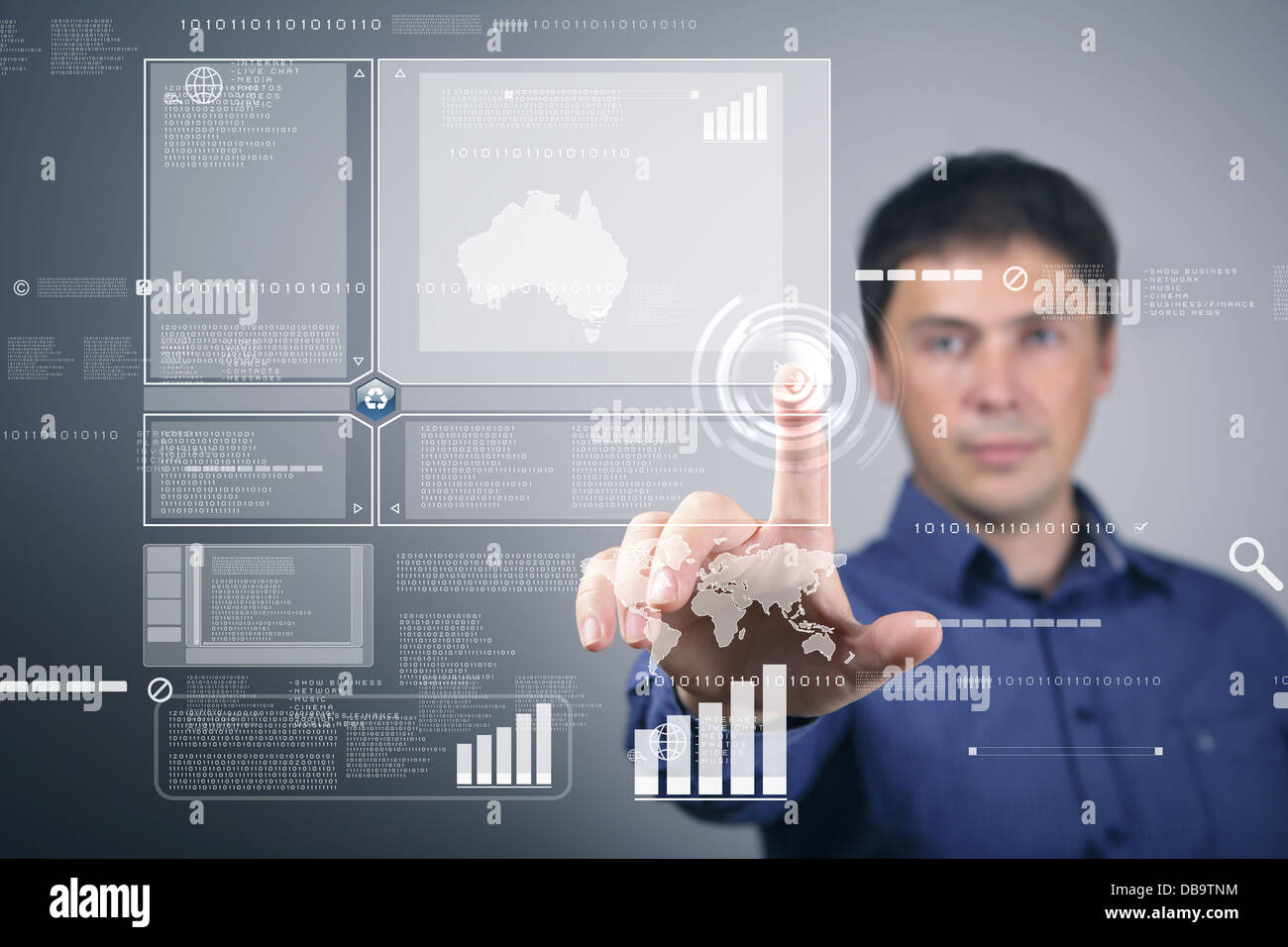 Touch screen technology Stock Photo - Alamy