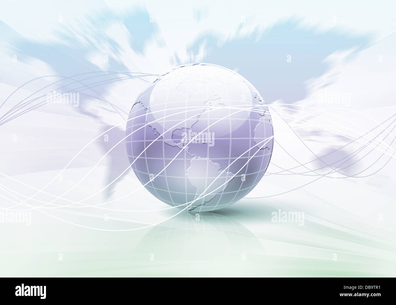 Planet earth and technology background Stock Photo - Alamy