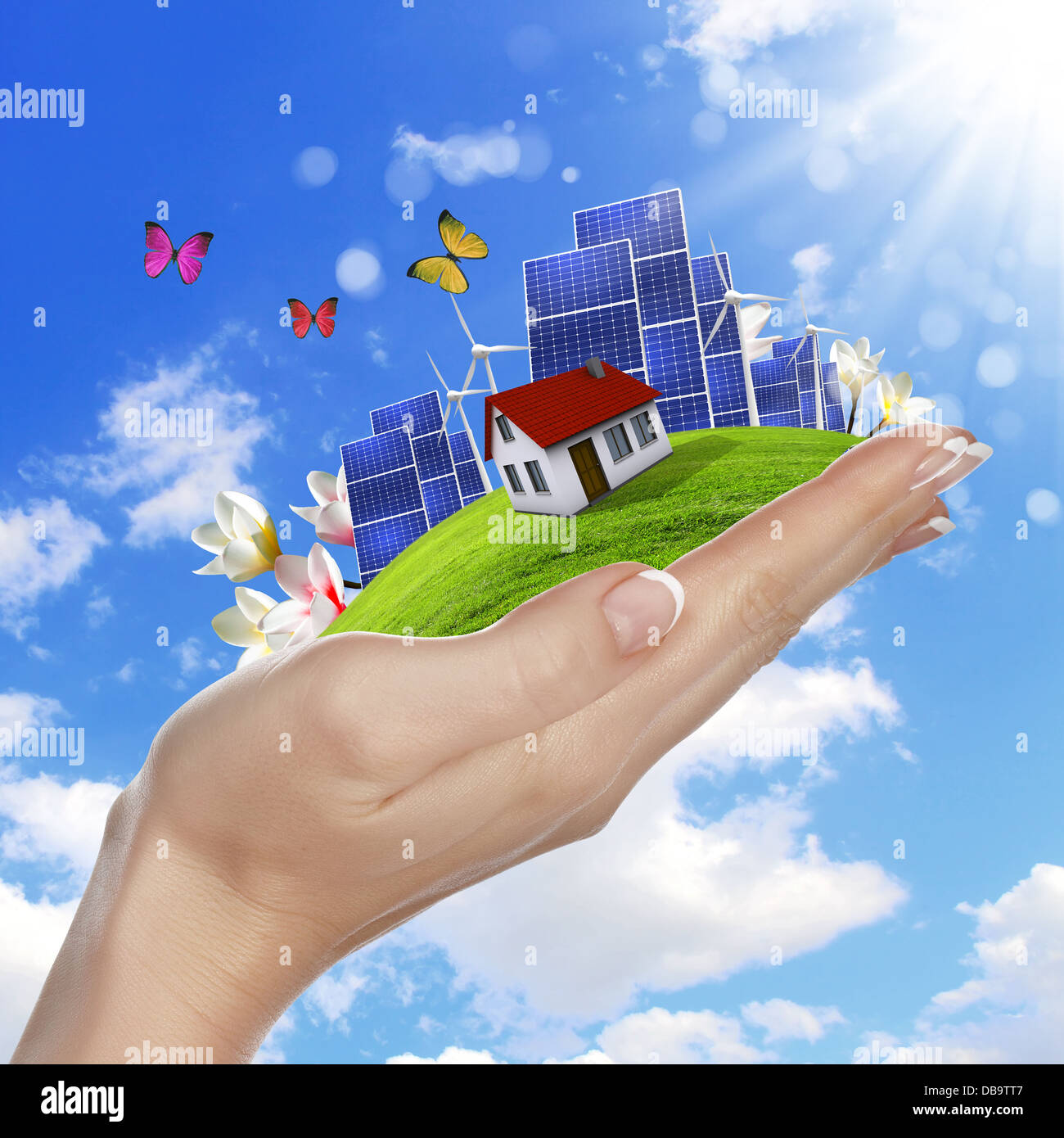 Ecology and safe energy Stock Photo - Alamy