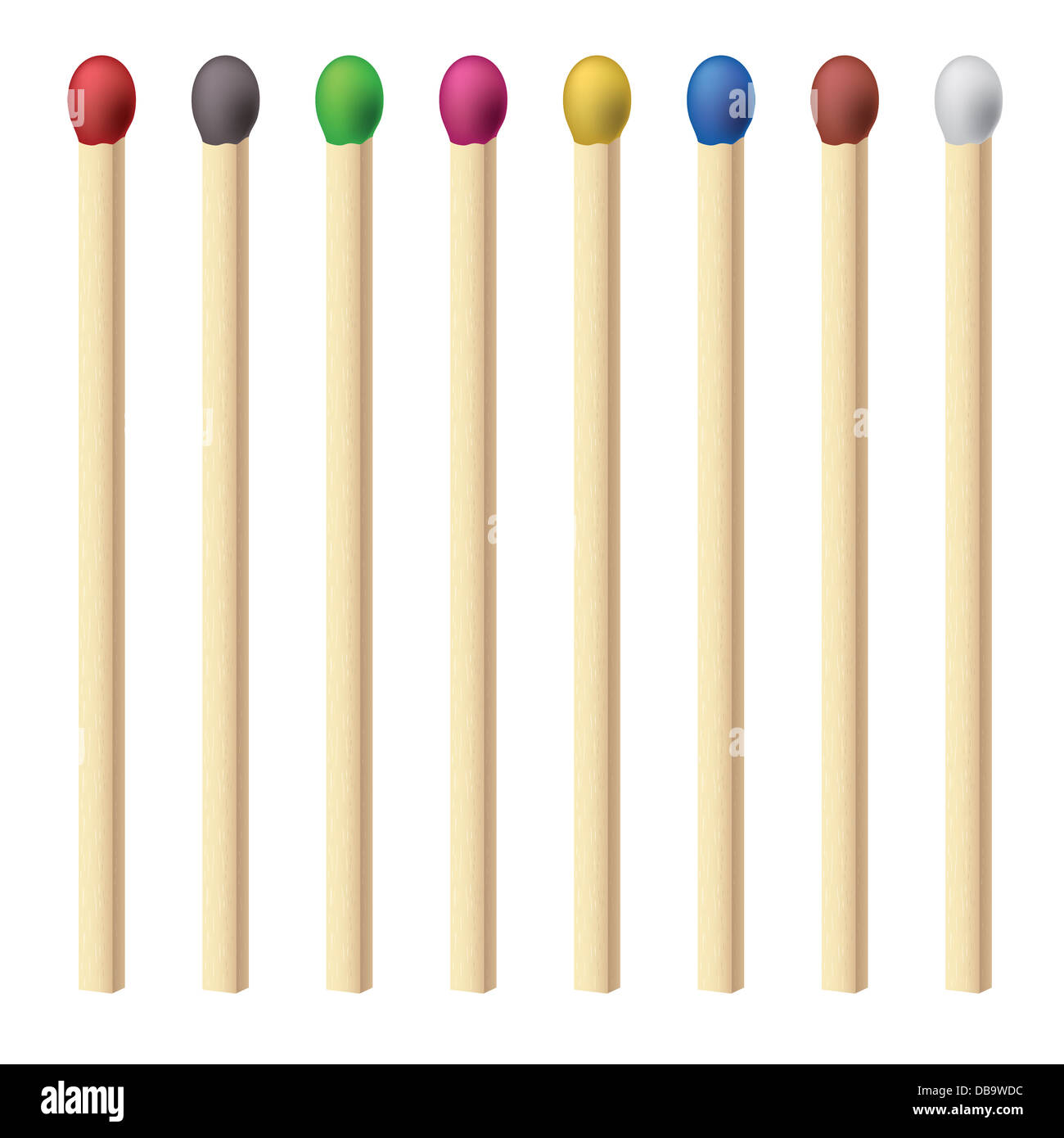 Matches set. Illustration for design on white background Stock Photo ...