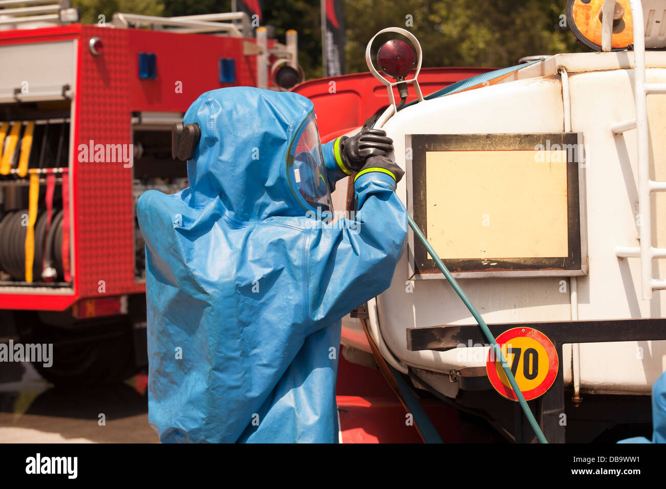 simulation of a chemical spill Stock Photo - Alamy