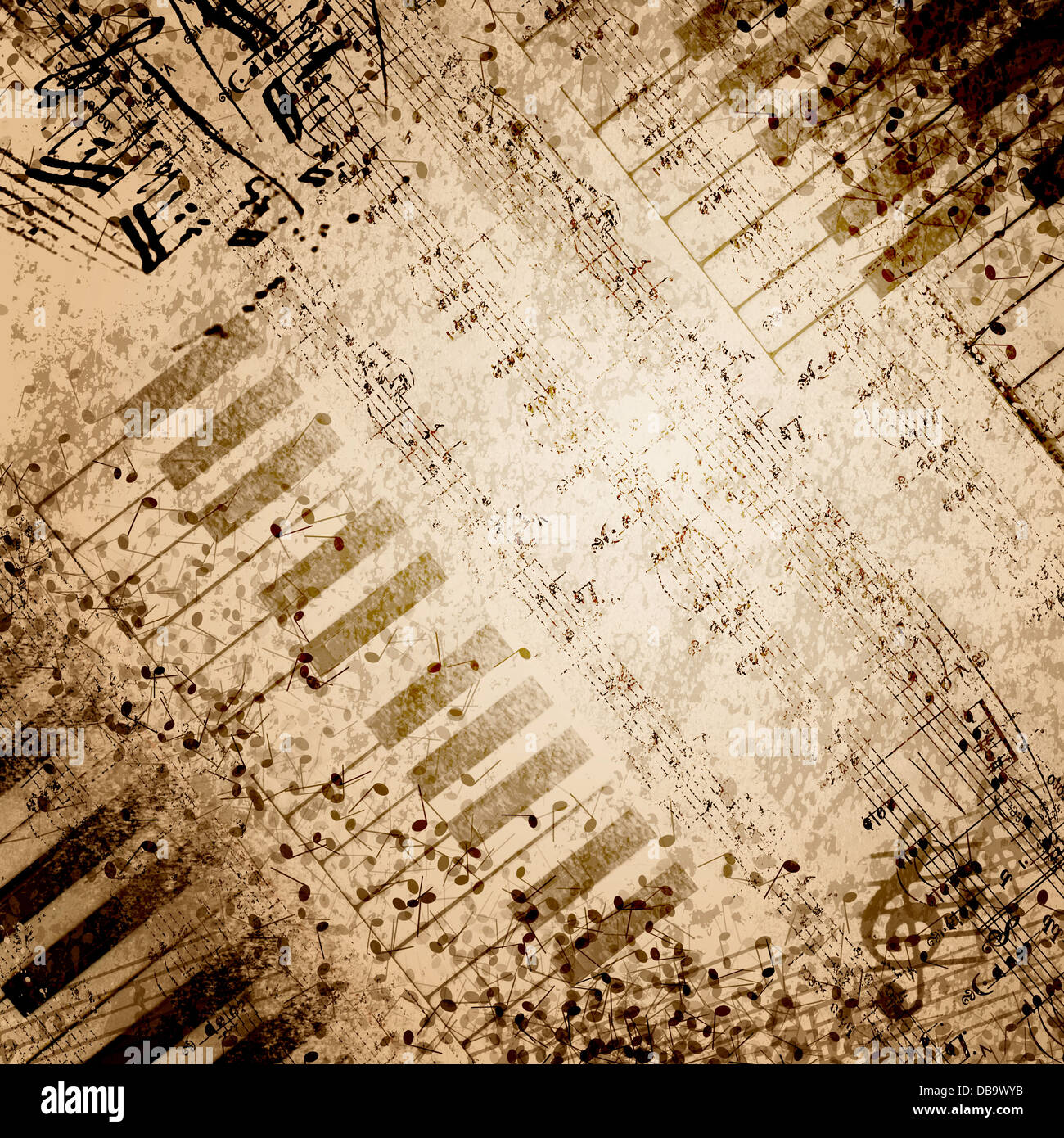 Music notes background Stock Photo - Alamy
