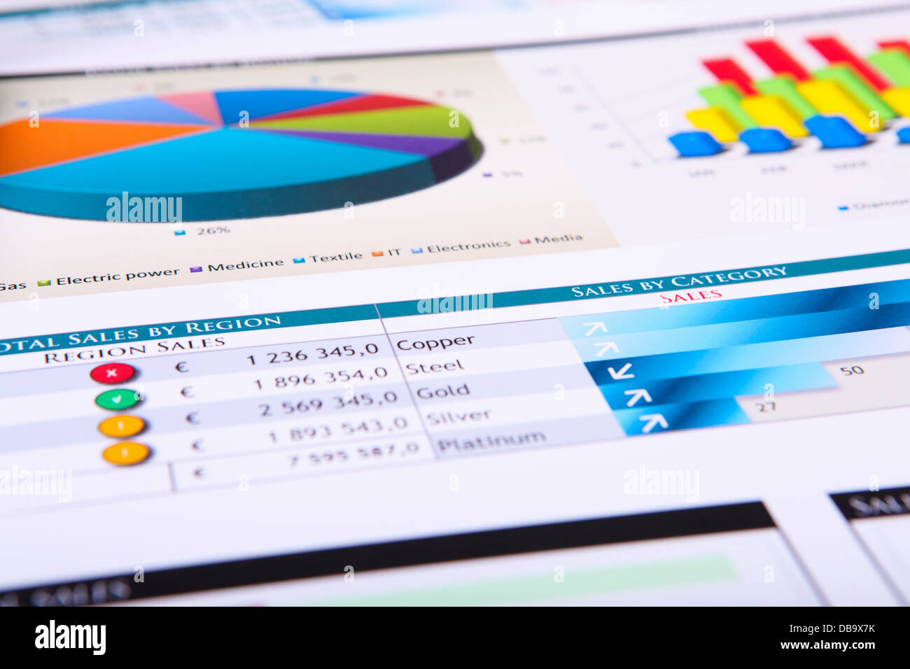 Financial papers on the table Stock Photo - Alamy