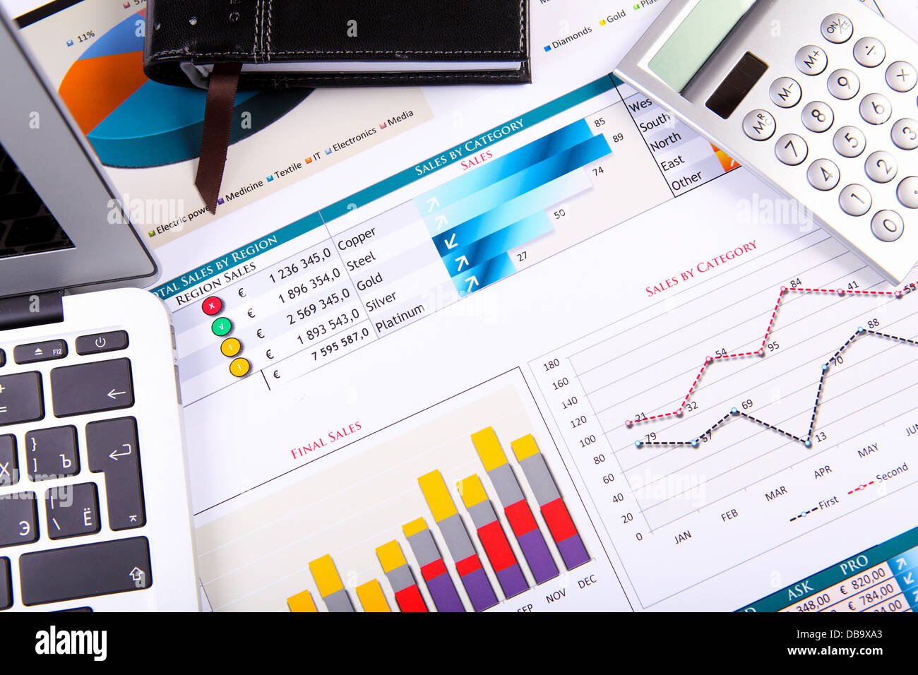 Financial papers on the table Stock Photo - Alamy