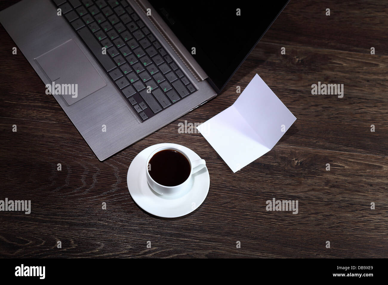Coffee at business workplace Stock Photo - Alamy
