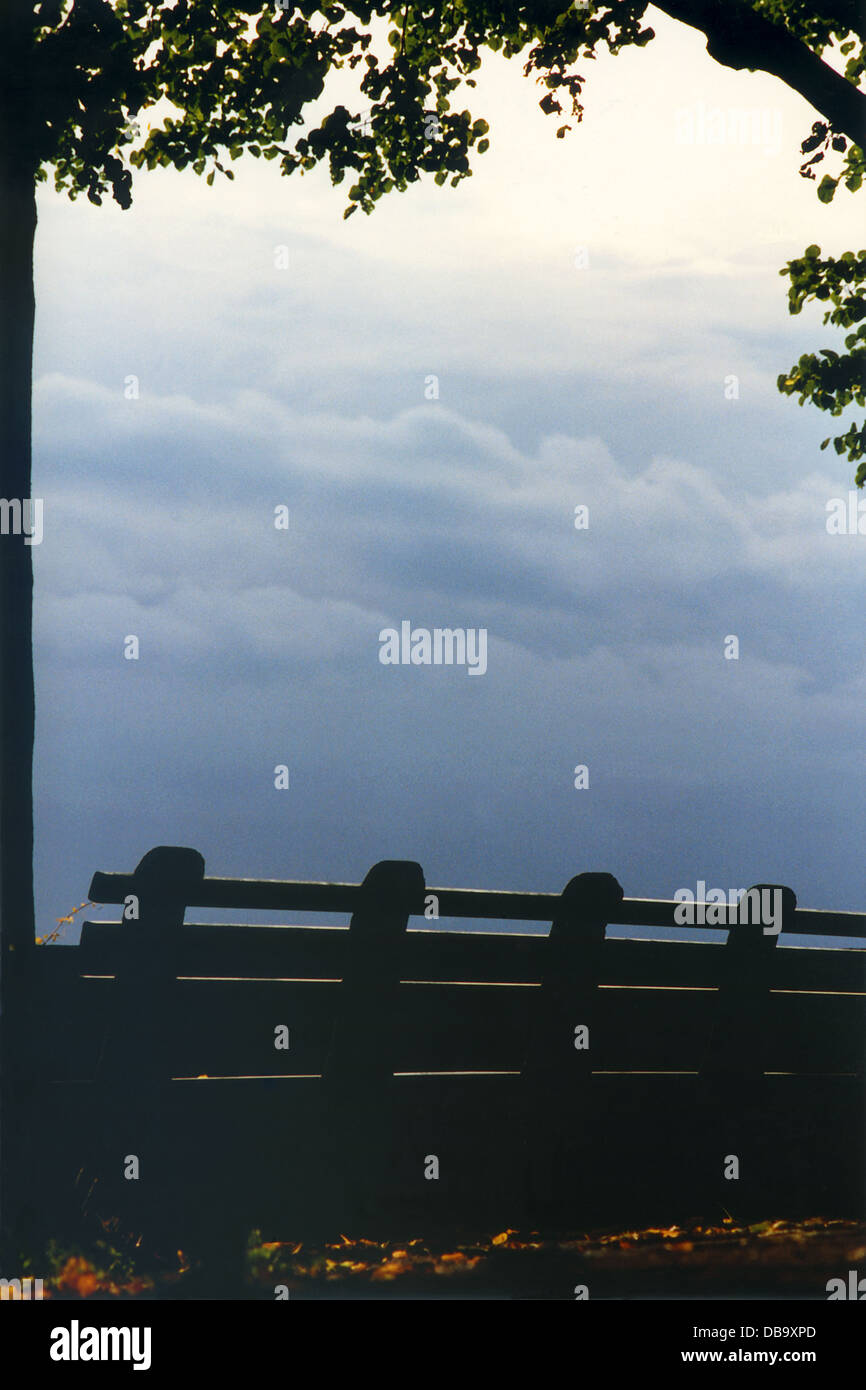 Bench & Clouds Stock Photo - Alamy