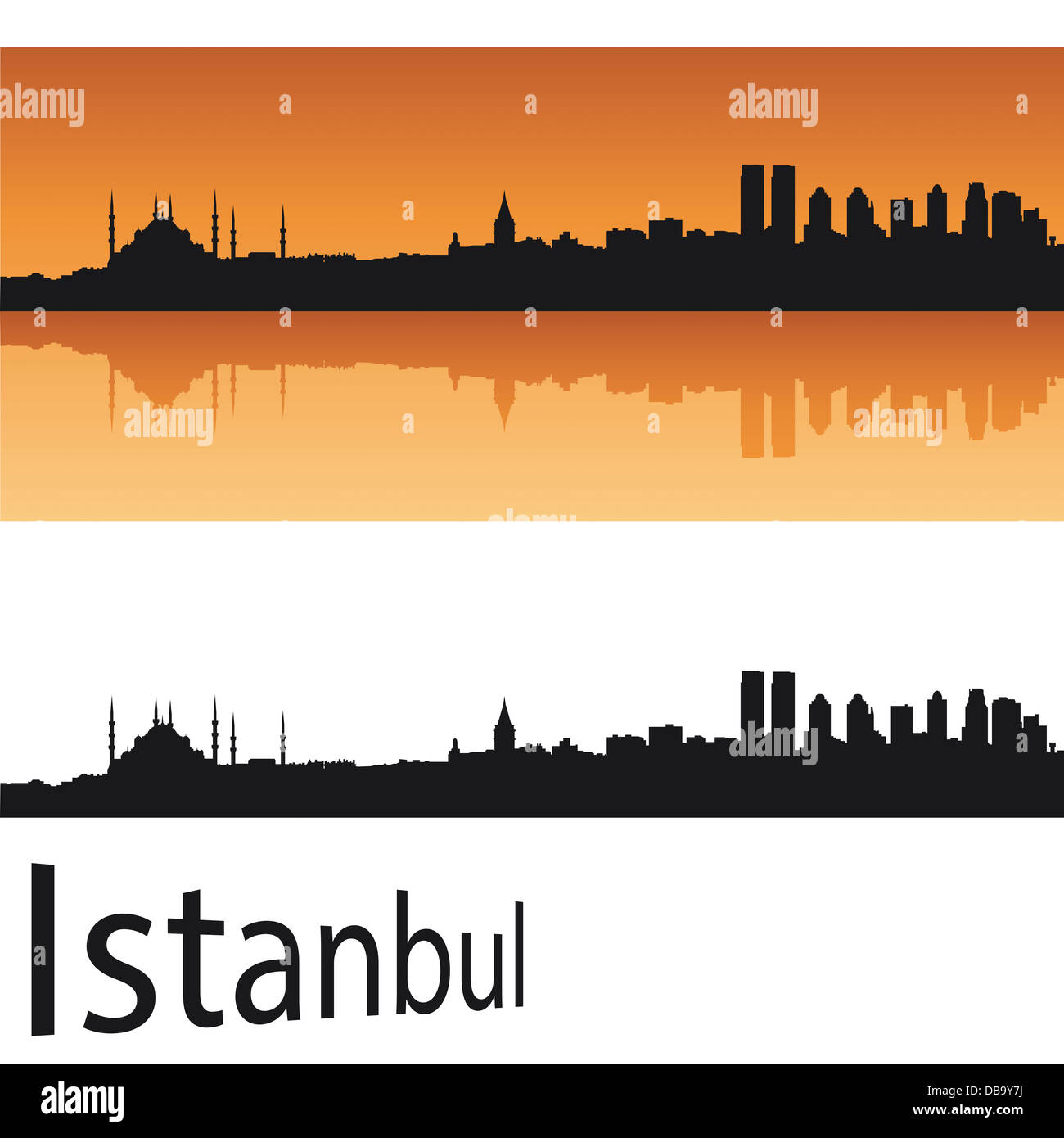 Silhouette skyline istanbul hi-res stock photography and images - Alamy