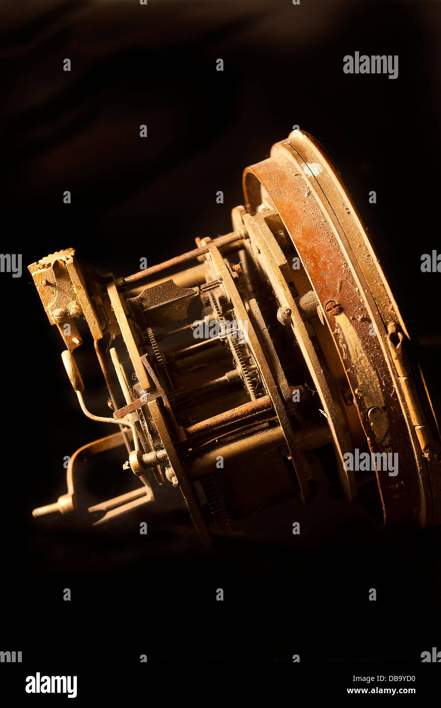 Black background gold brass gears hi-res stock photography and images ...