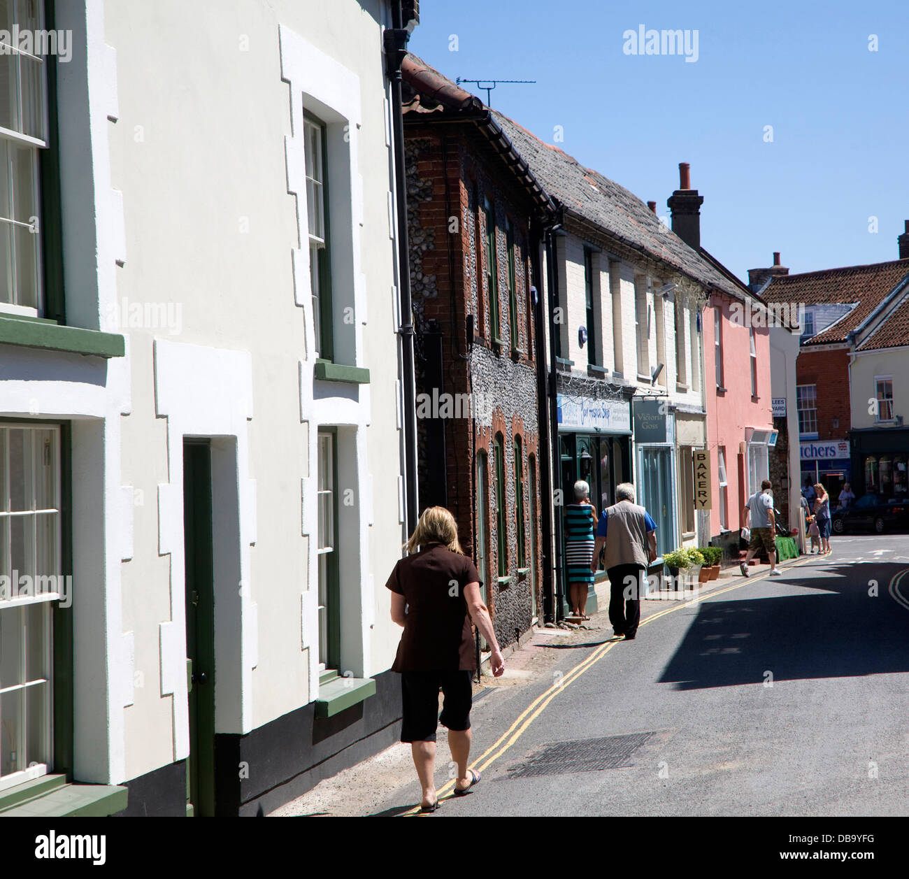 Historic buildings and shops Holt Norfolk England Stock Photo - Alamy
