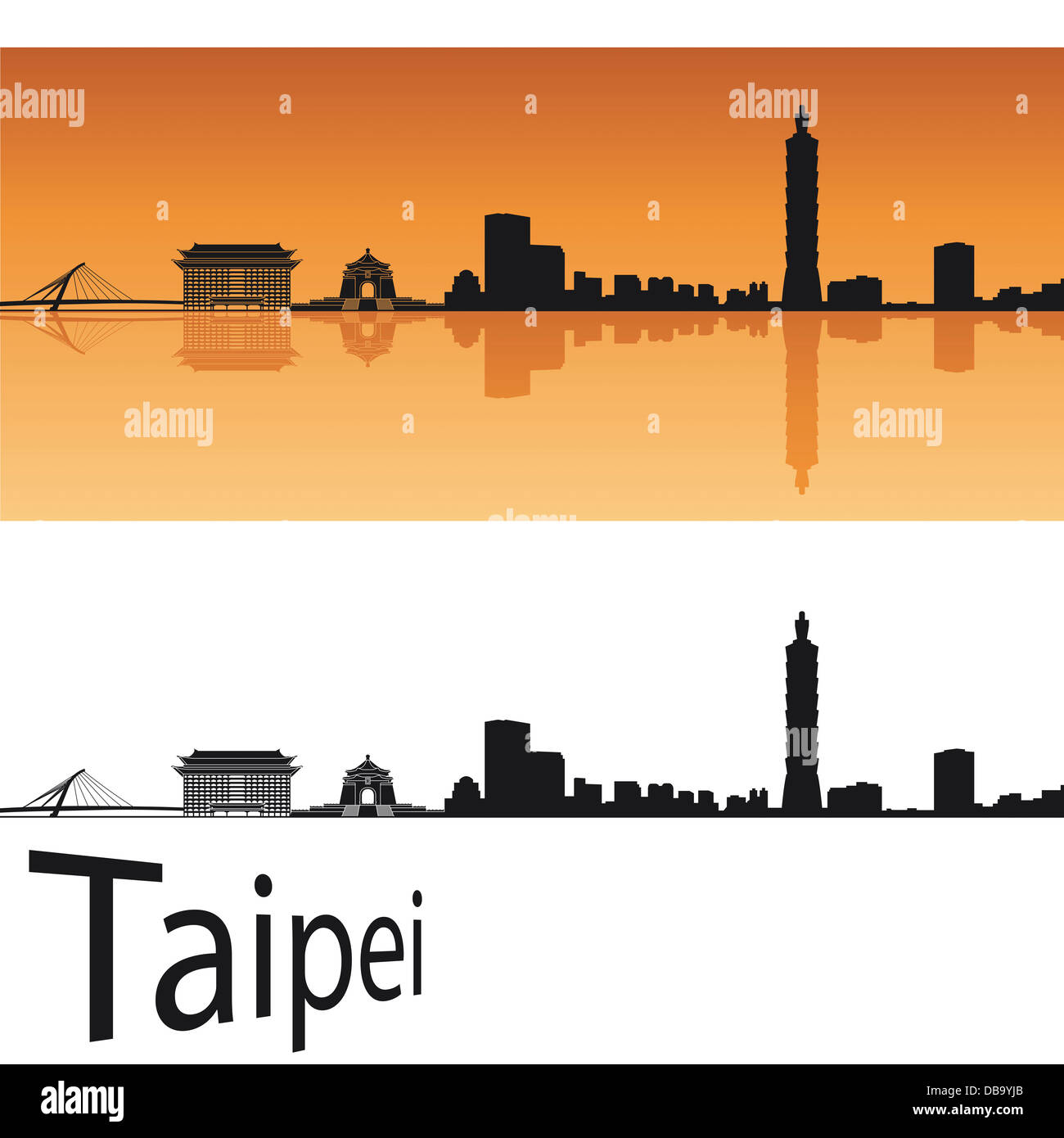 Taipei city skyline black white hi-res stock photography and images - Alamy
