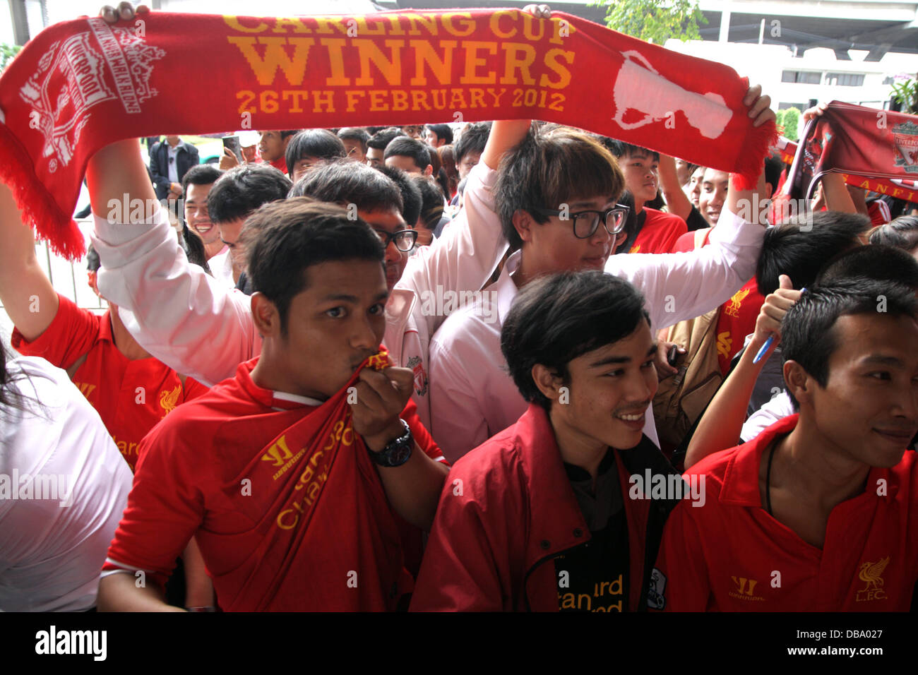 Bangkok, Thailand. 25th July 2013. Thai supporters of Liverpool FC ...