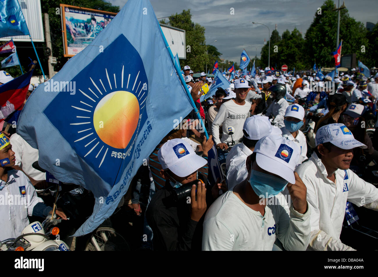 Phnom Penh, Cambodia on July 26th, 2013. 10's of thousands of Sam ...