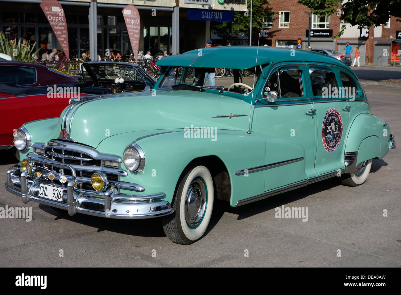 Clasic car Pontiac Streamliner (1948) stands on a car p+ark Stock Photo ...